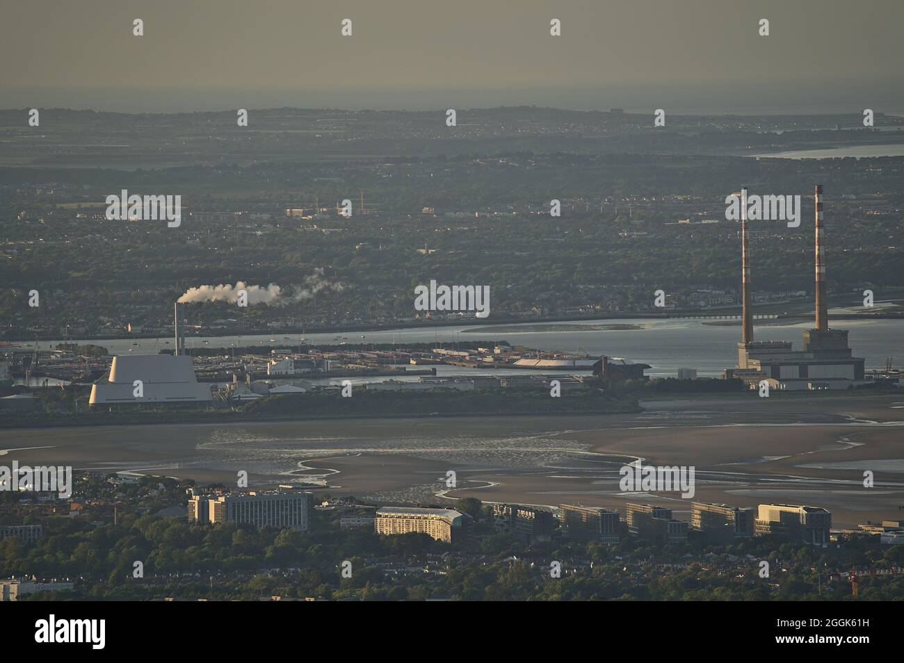 Beautiful closeup aerial view of Dublin Waste to Energy (Covanta Plant ...