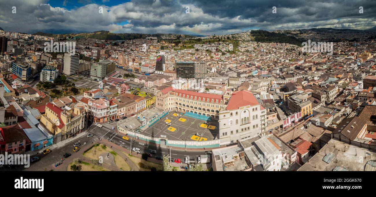 Aerial view of Quito, capital of Ecuador Stock Photo - Alamy