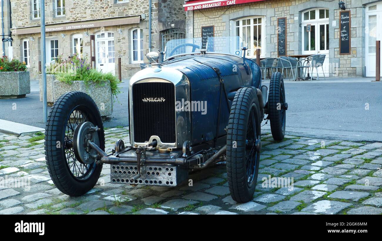 Dinan, France - May .9. 2016: View on front of classic french Amilcar ...