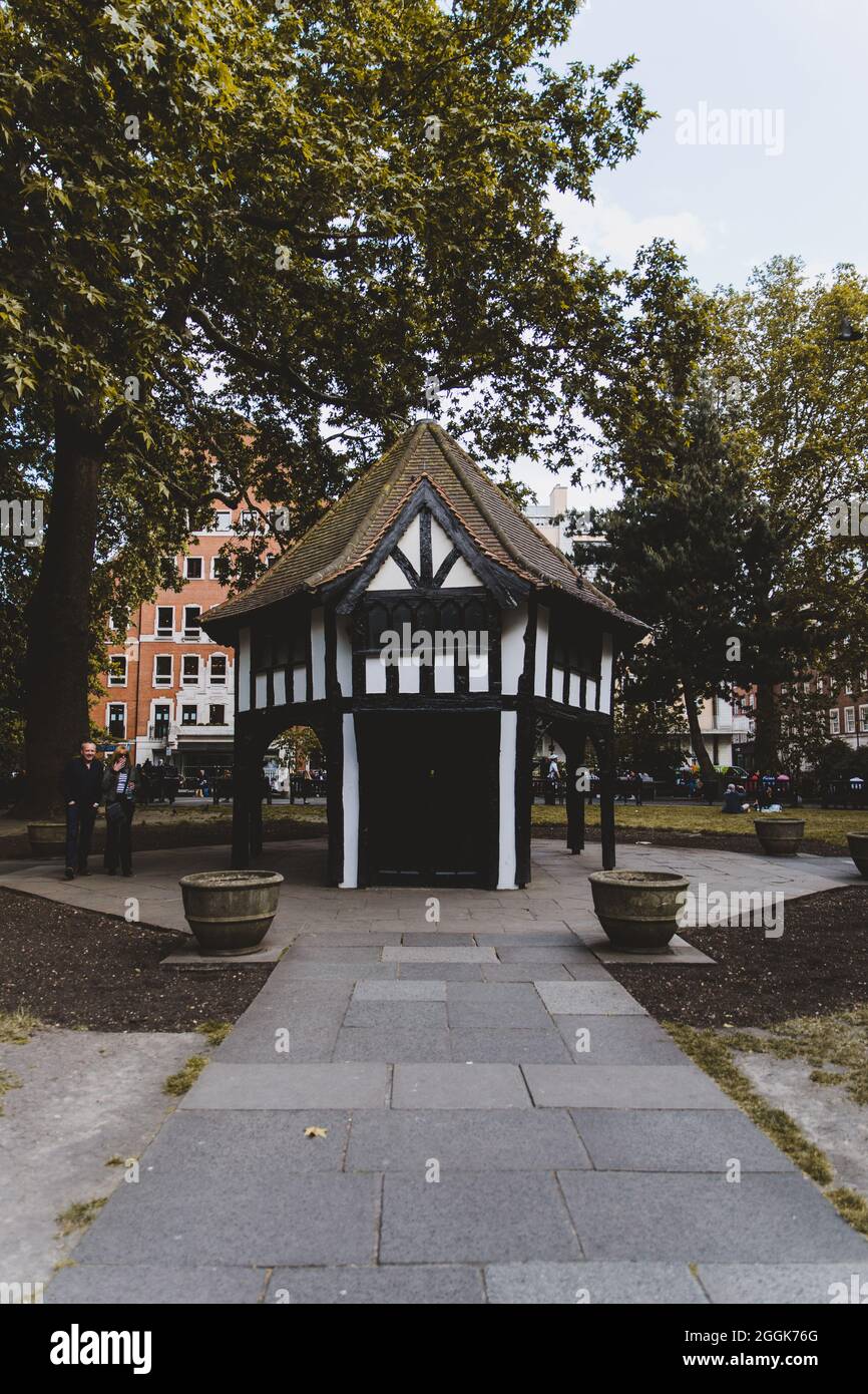 Soho Square Tudor Hut Stock Photo - Alamy