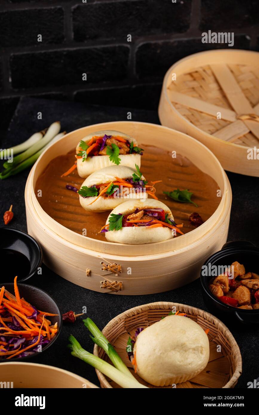 Taiwanese gua bao, Asian hamburger Stock Photo - Alamy