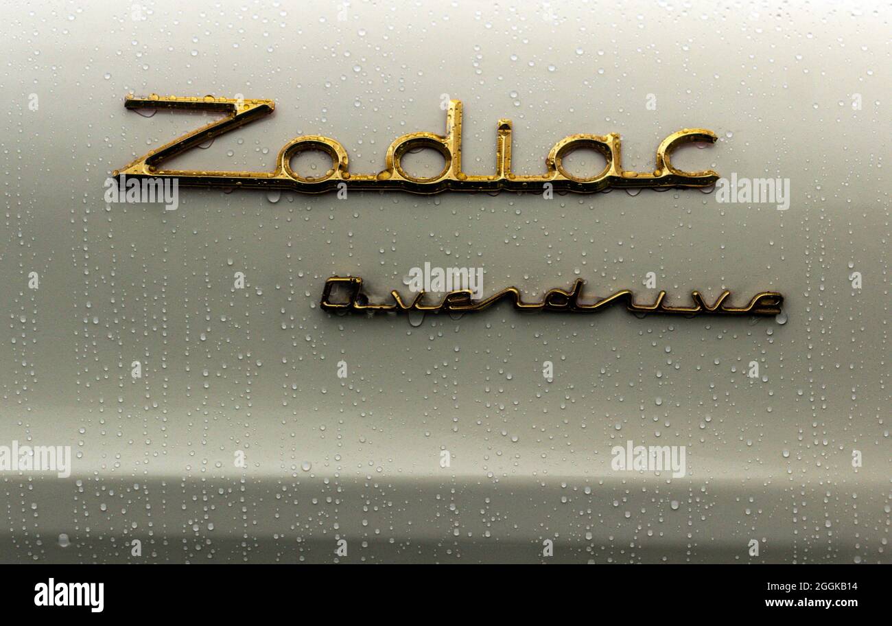 Ford Zodiac badge. Classic & Performance Car Spectacular 2021 Stock ...