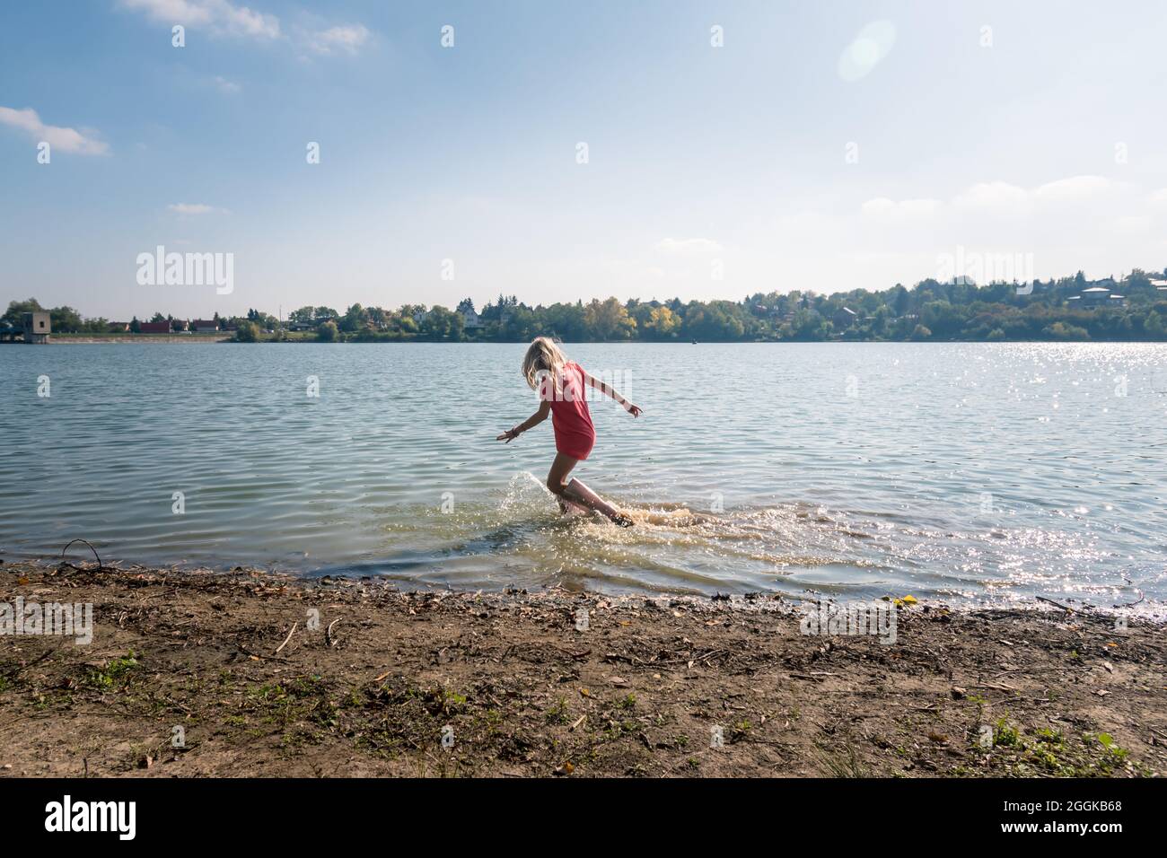 Child water pond hi-res stock photography and images - Alamy