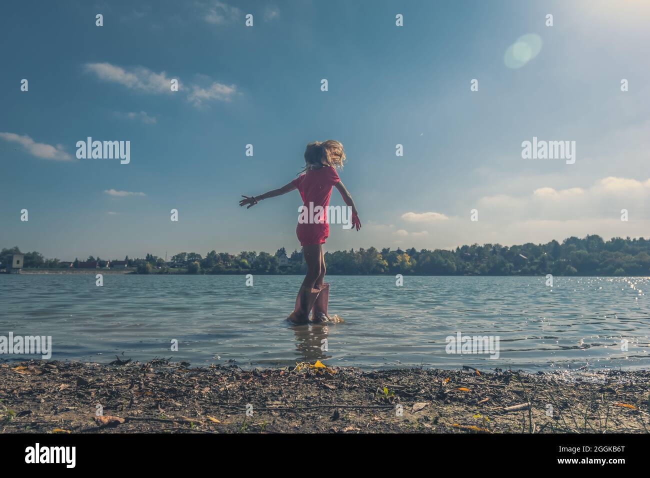 One person splashing in the water hi-res stock photography and images ...