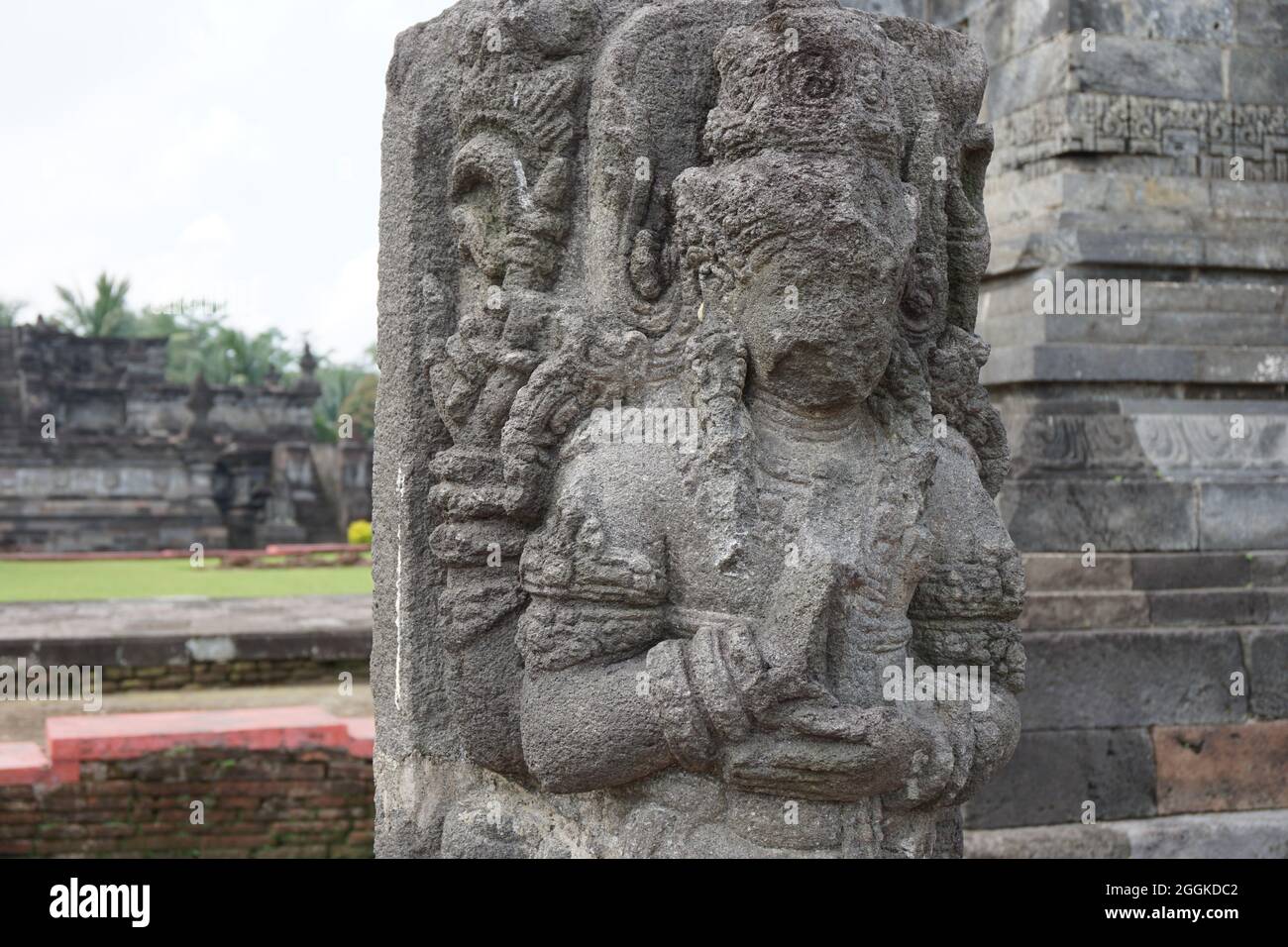 Carved stone of penataran temple (panataran temple), Blitar, East Java ...