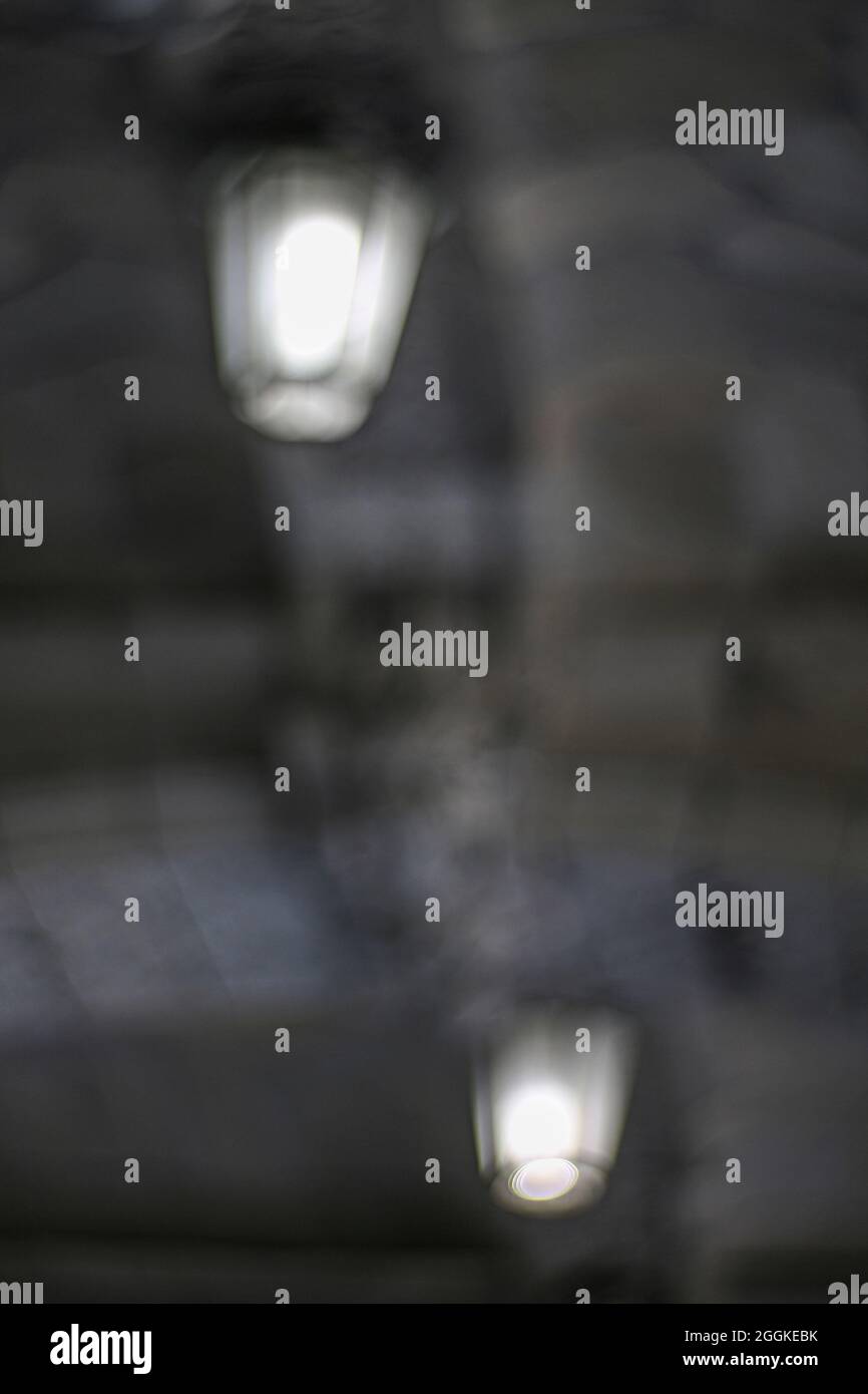 Ceiling lighting in a castle Stock Photo - Alamy