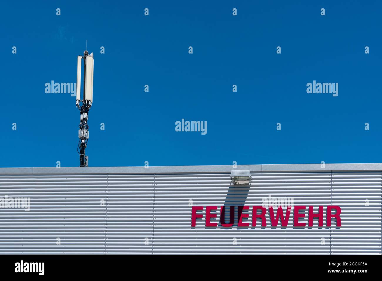 Fire department writing on the tool shed in Hiltenfingen near ...