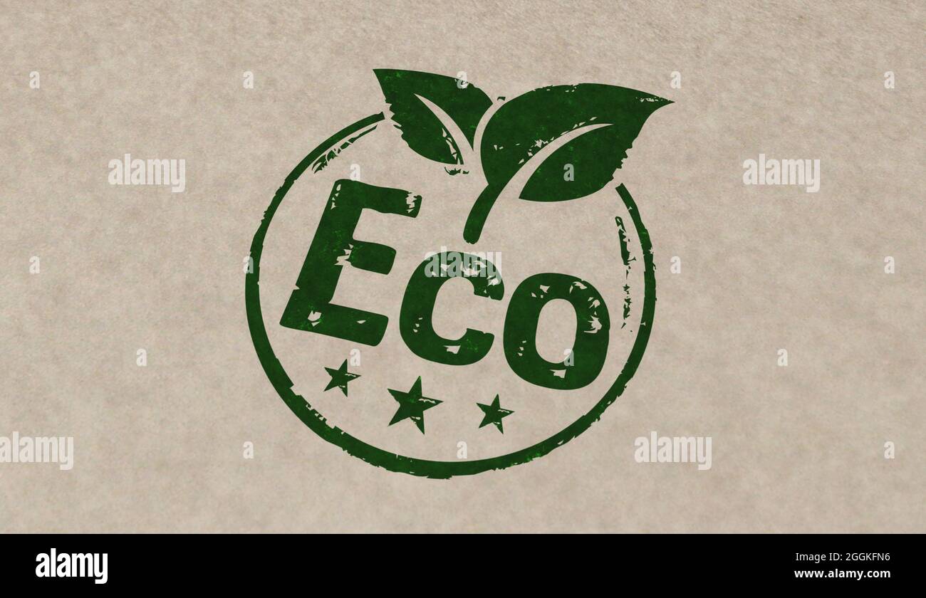 Eco friendly stamp icons in few color versions. Ecology, environment ...