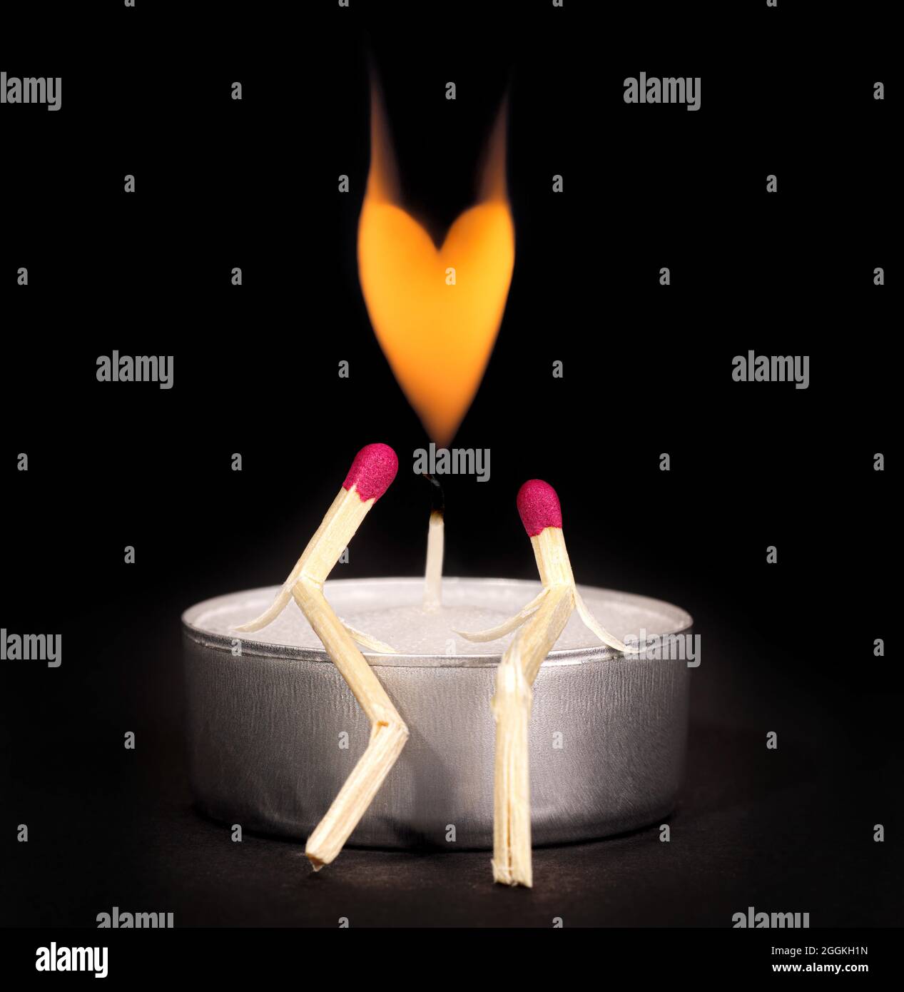 Burning candle matchstick hi-res stock photography and images - Alamy