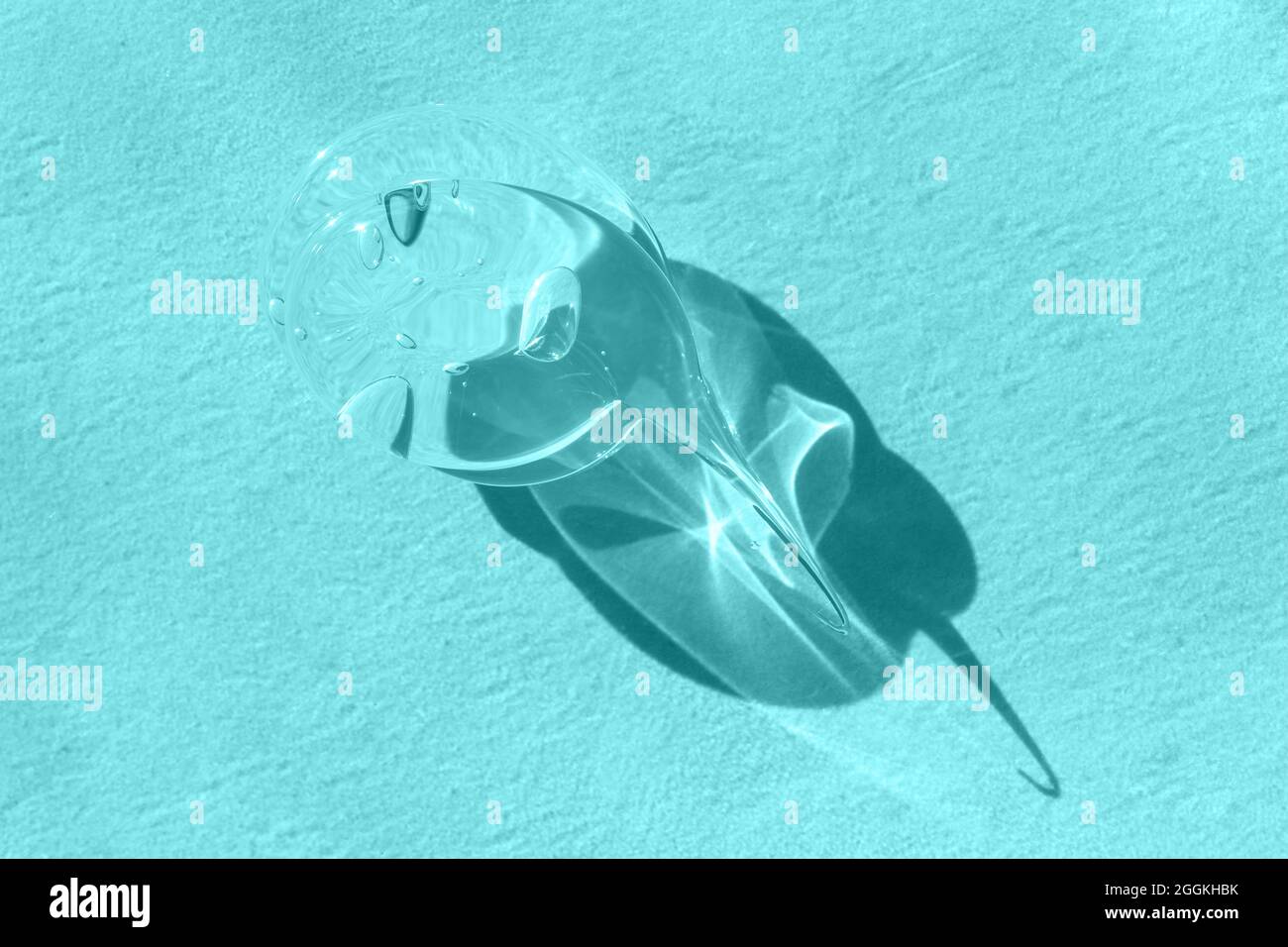 Lotion smear, styling gel swatch, aloe vera cleanser with bubbles ...