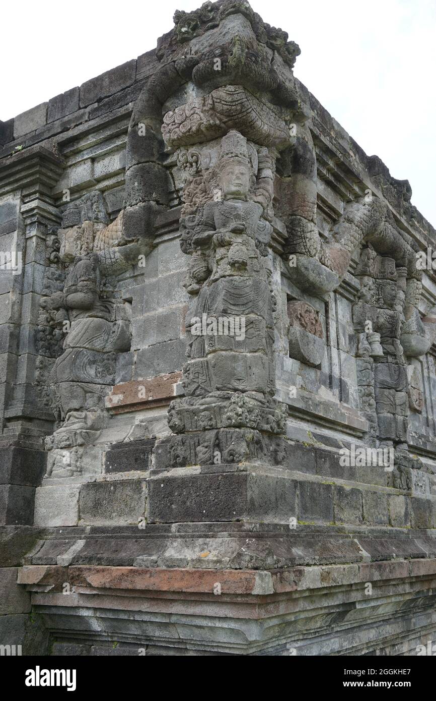 Carved stone of penataran temple (panataran temple), Blitar, East Java ...