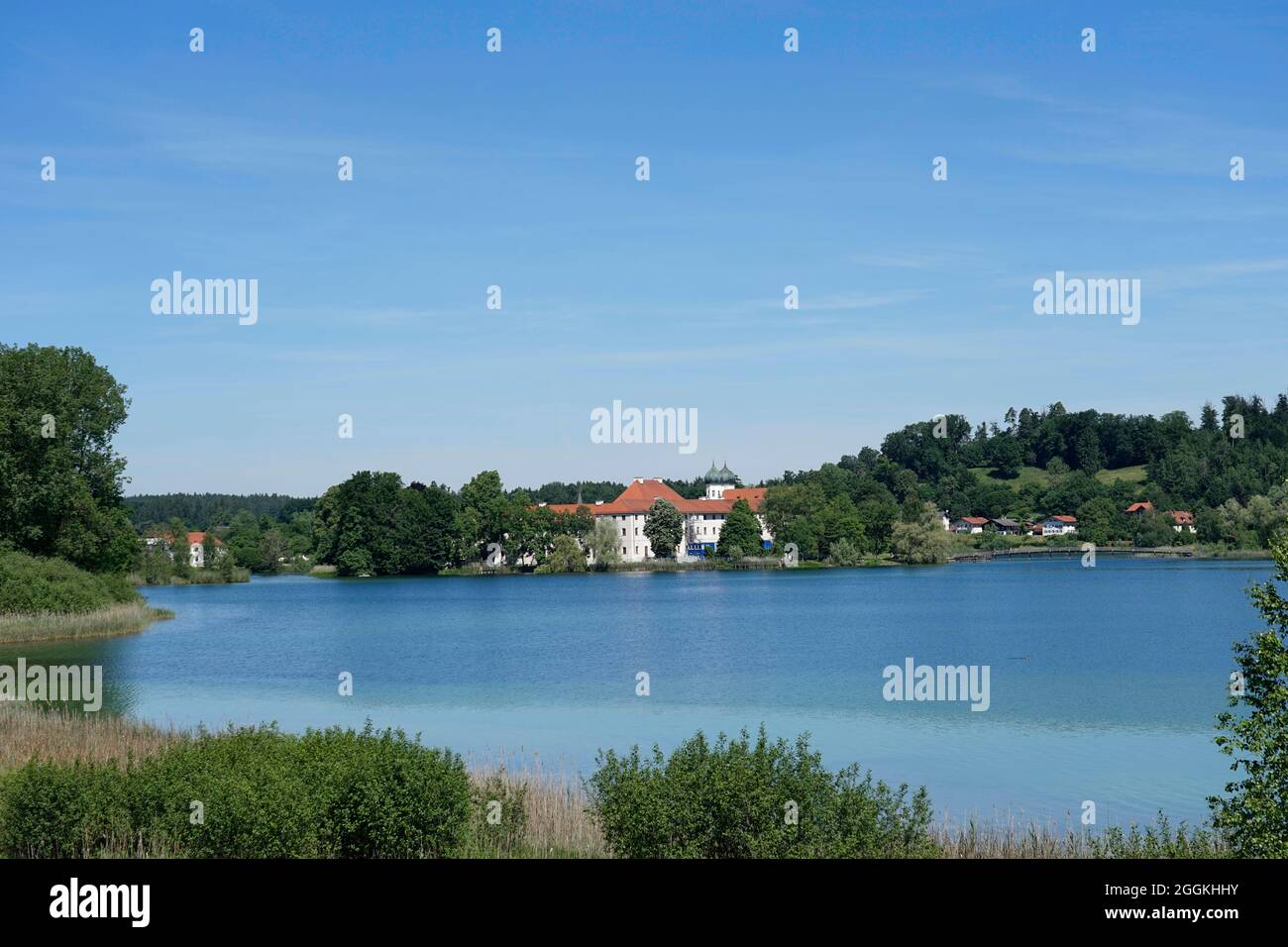Germany, Bavaria, Upper Bavaria, Chiemgau, Seeon-Seebruck, Seeon Abbey ...