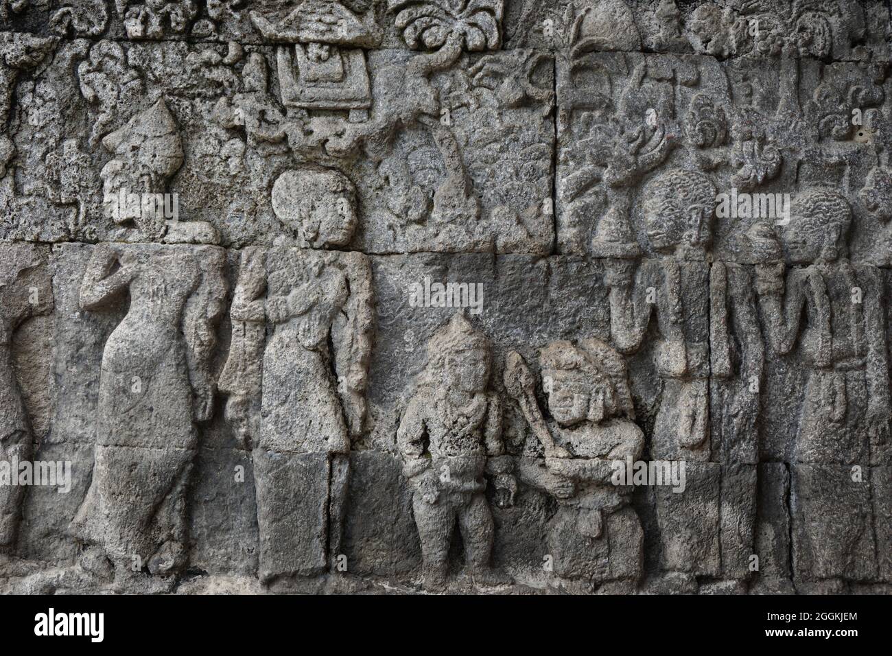 Carved stone of penataran temple (panataran temple), Blitar, East Java ...