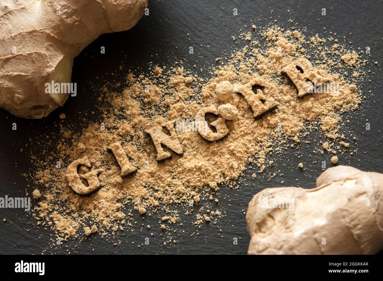 ginger powder. spice concept Stock Photo - Alamy
