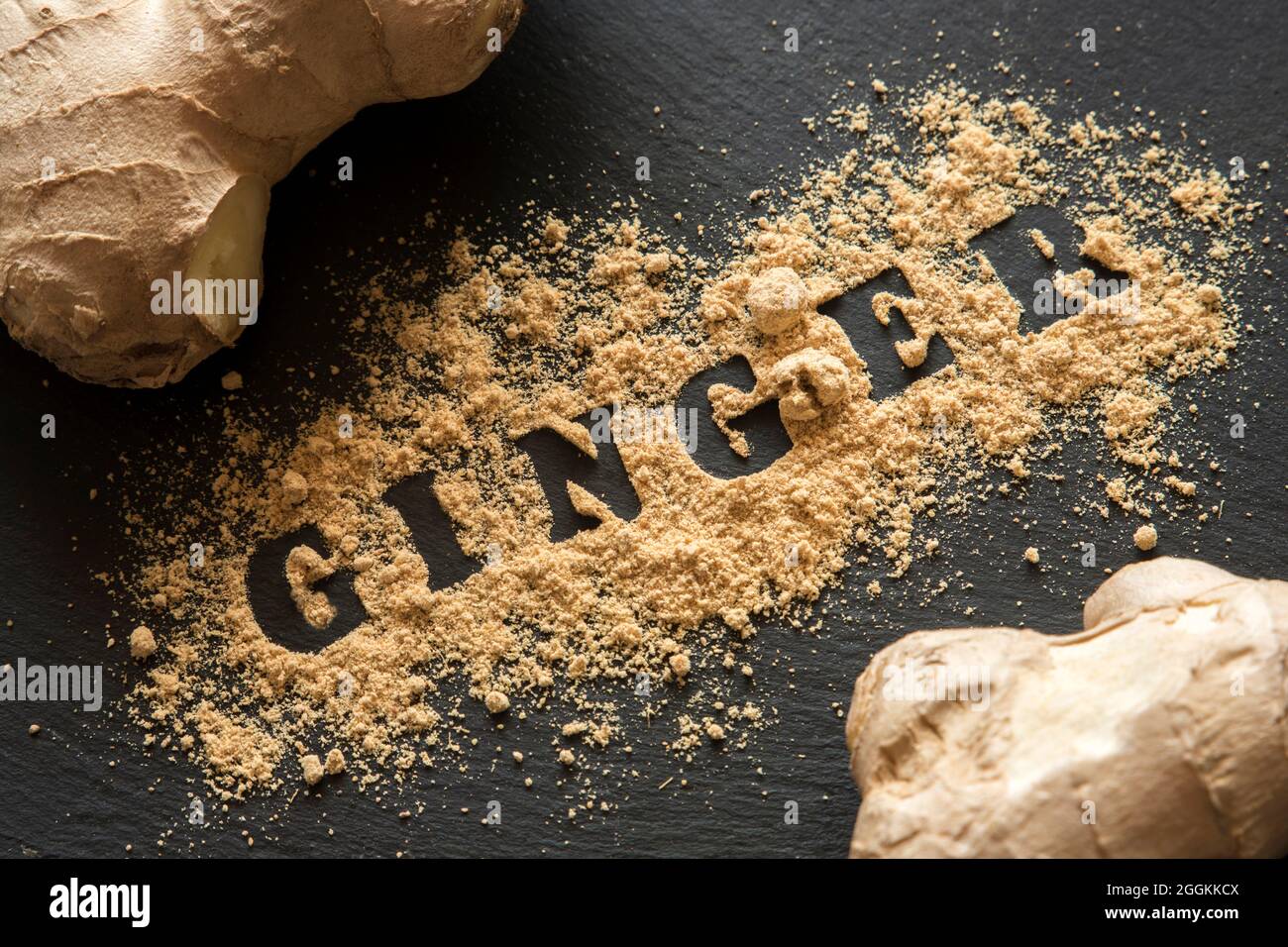 ginger powder. spice concept Stock Photo - Alamy