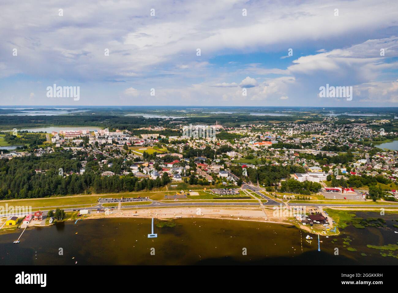 Top view of the city of Braslav in summer, Vitebsk region, Belarus Stock Photo - Alamy