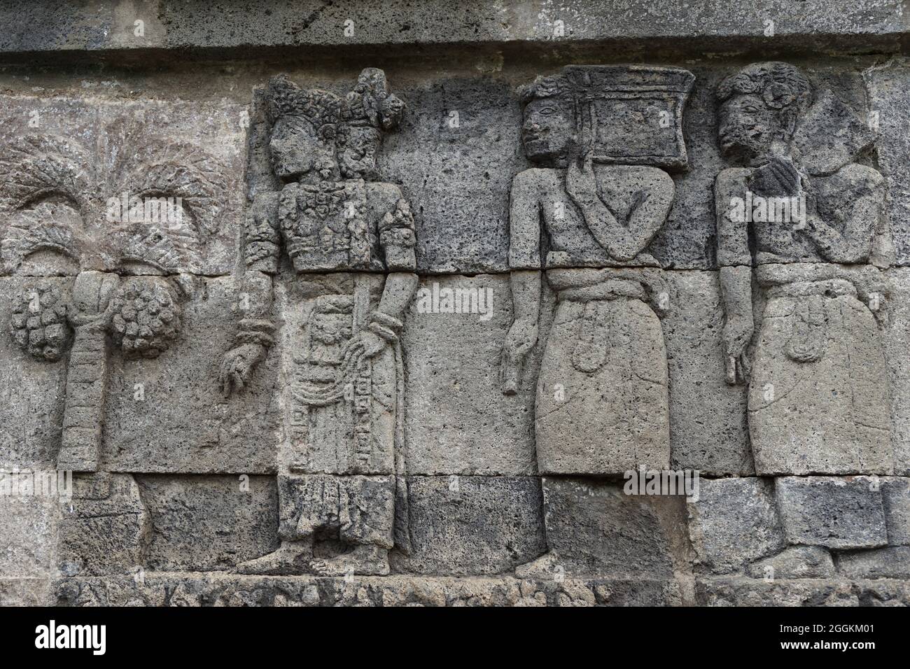 Carved stone of penataran temple (panataran temple), Blitar, East Java ...