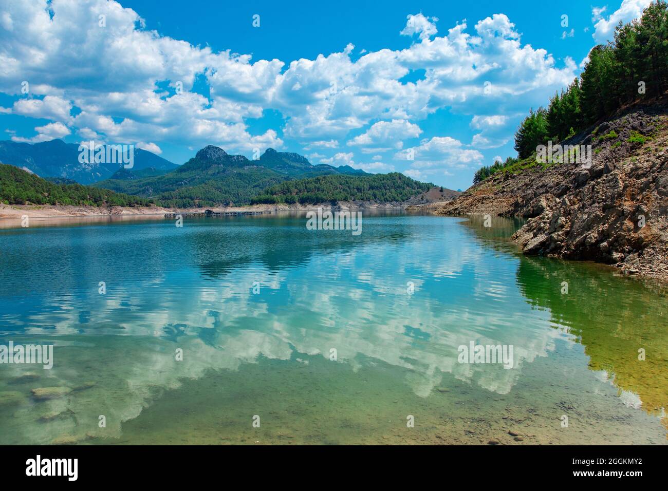 Sunny nature summer calm landscape Stock Photo - Alamy