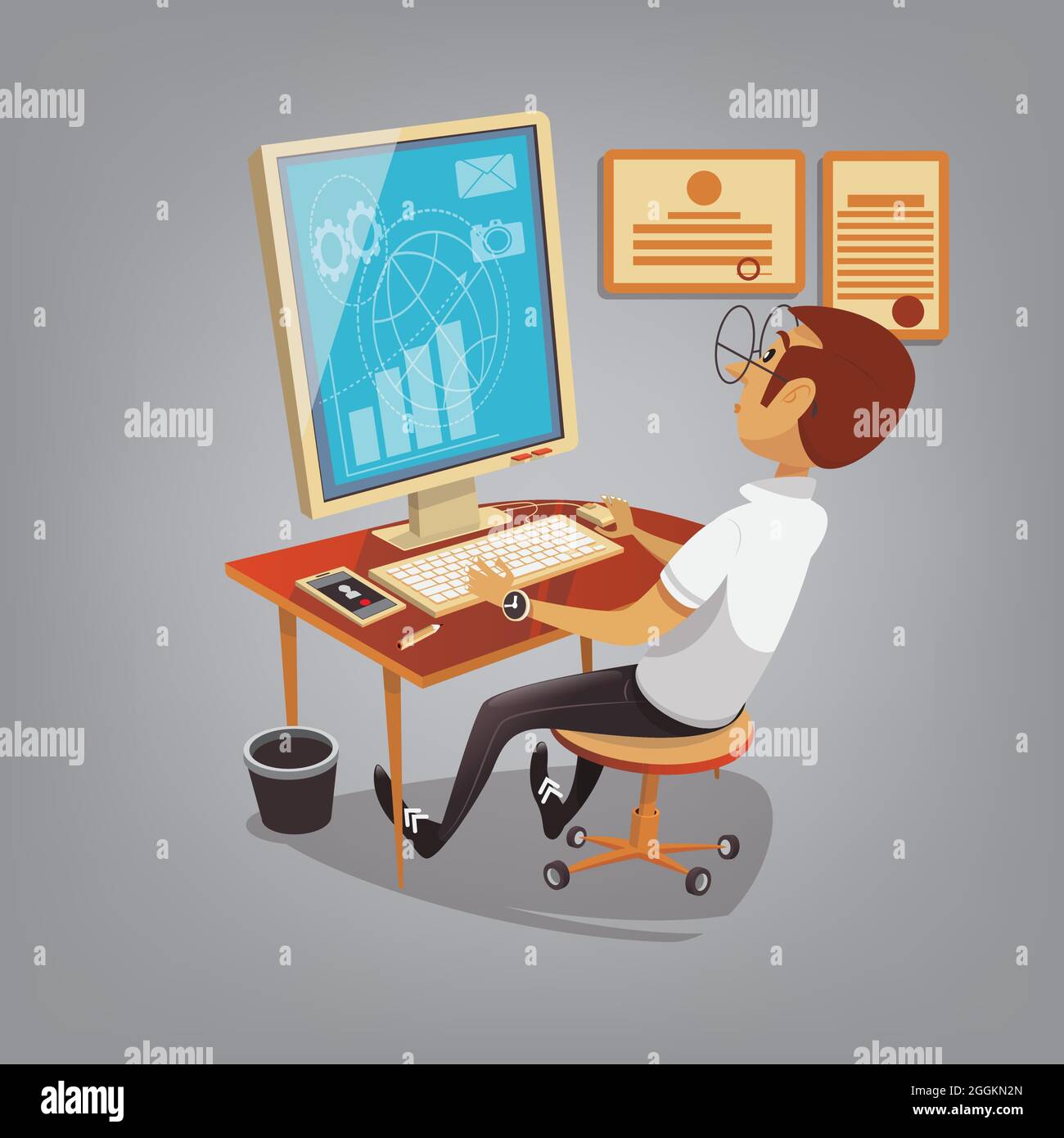 Accounting cartoon hi-res stock photography and images - Alamy