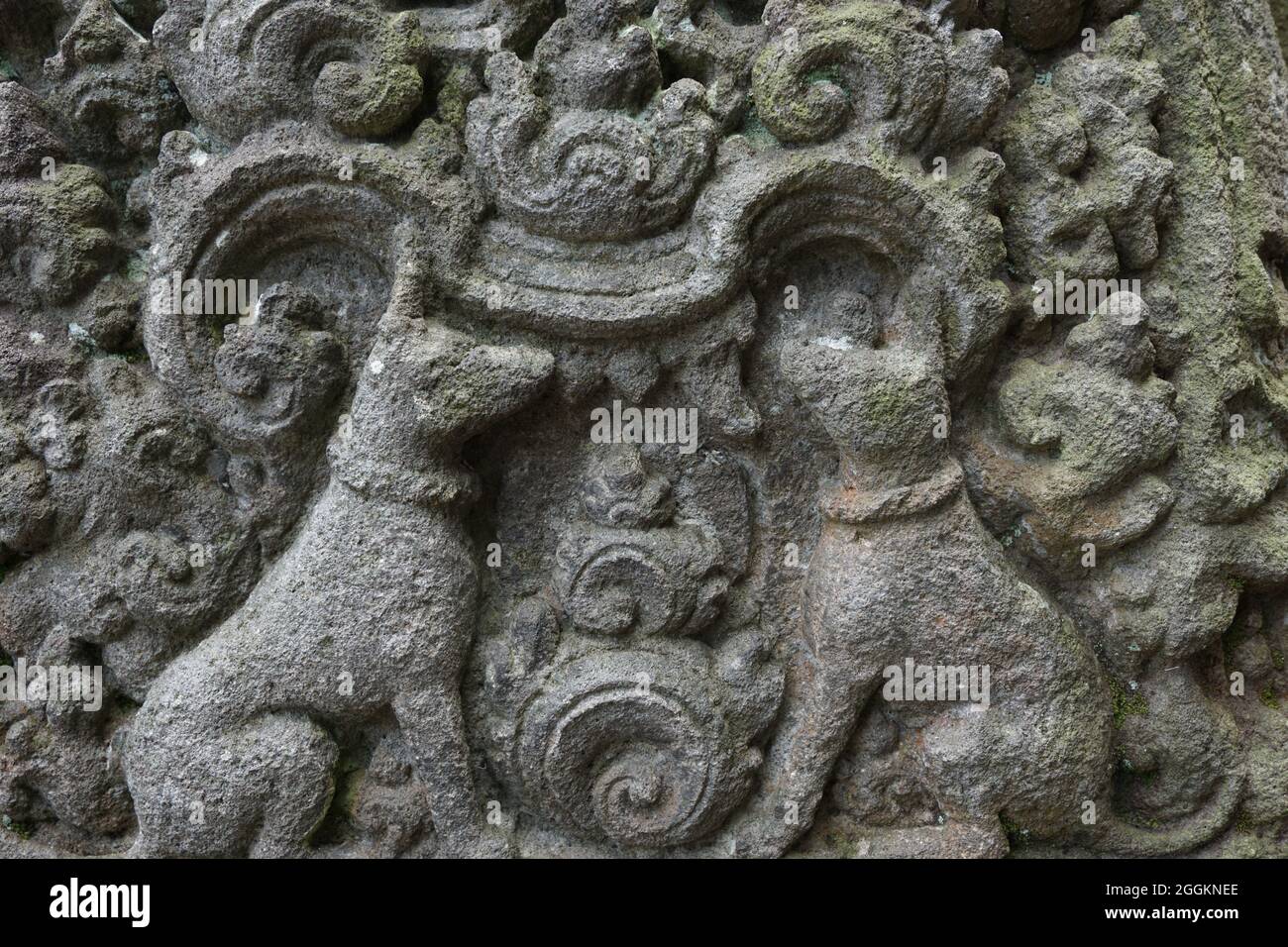 Carved stone of penataran temple (panataran temple), Blitar, East Java ...
