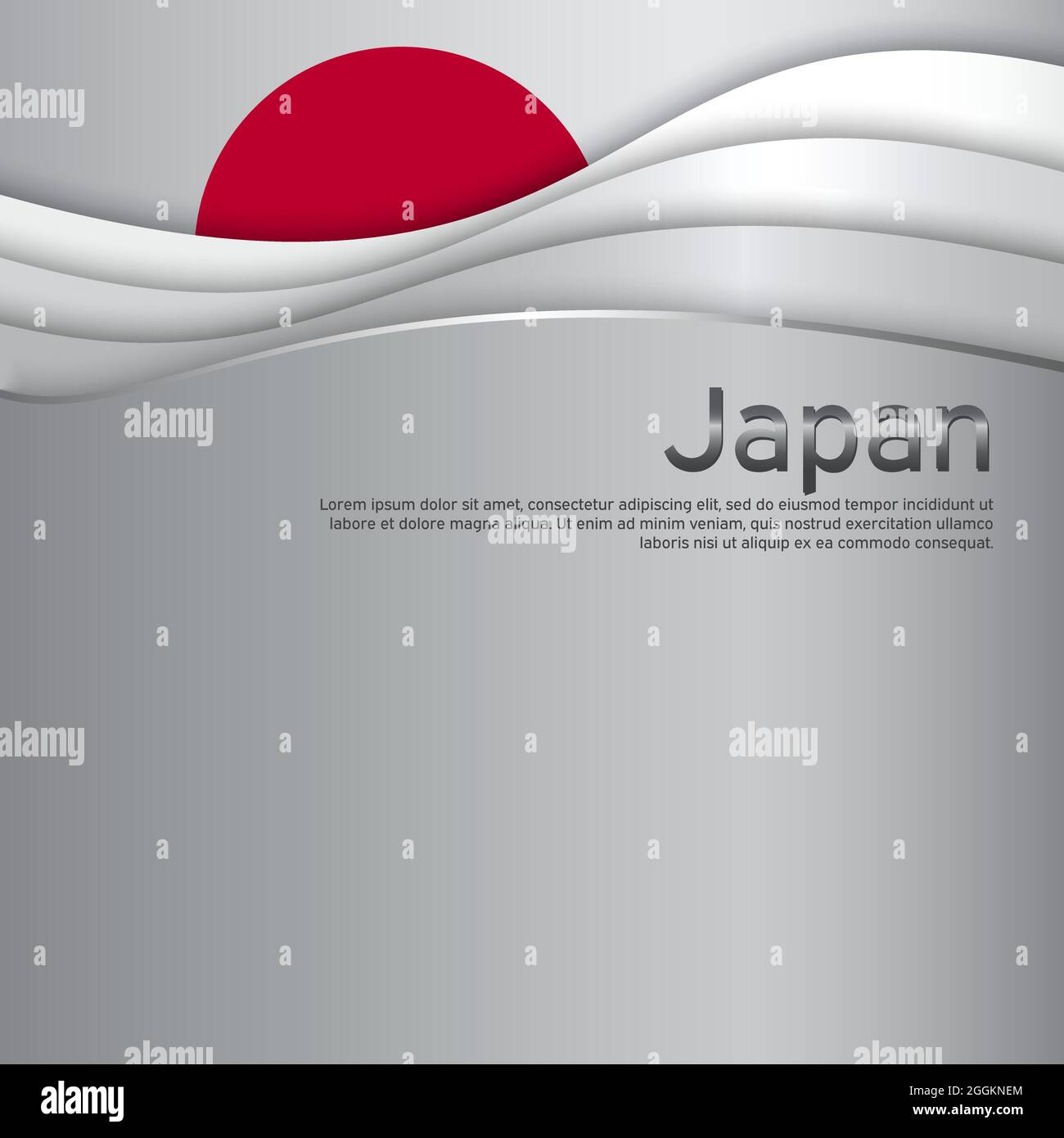 Cover, banner in the colors of Japan. Background - Japan wavy flag ...
