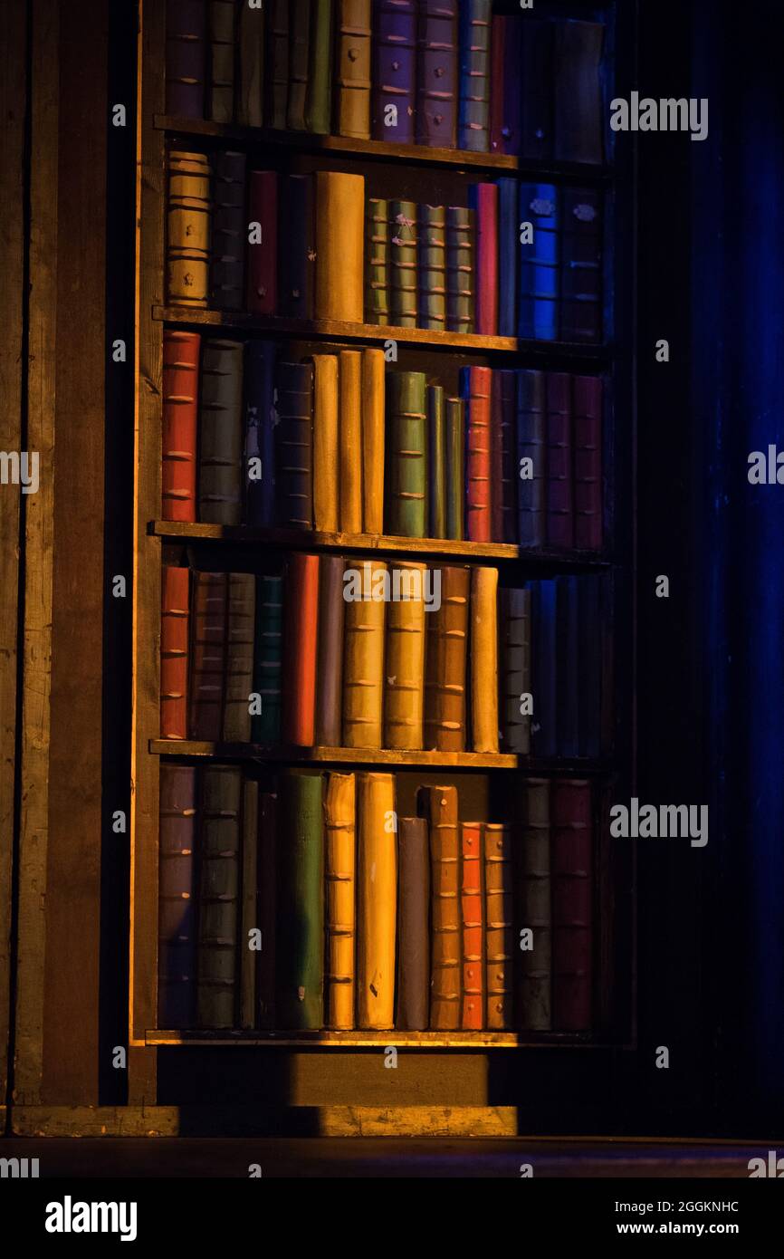 Vintage bookshelves hi-res stock photography and images - Alamy