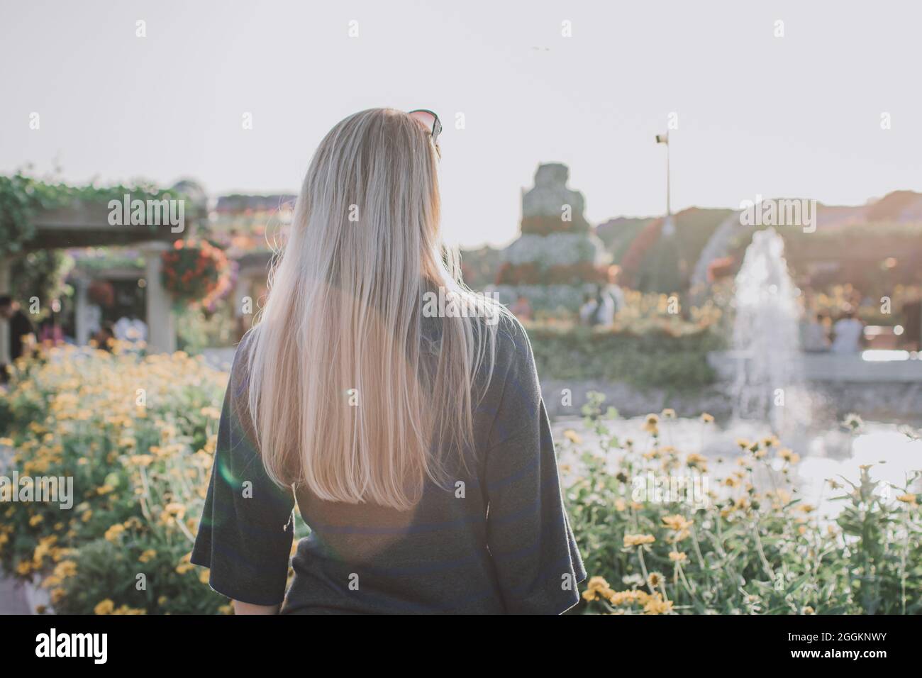 Beautiful adult woman stands hi-res stock photography and images - Alamy