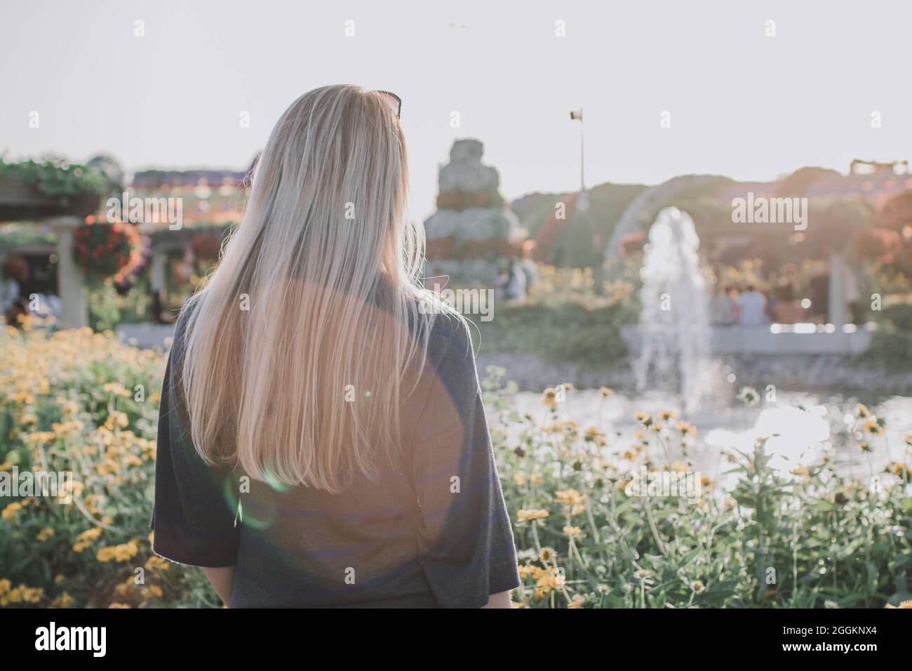 Beautiful adult woman stands hi-res stock photography and images - Alamy