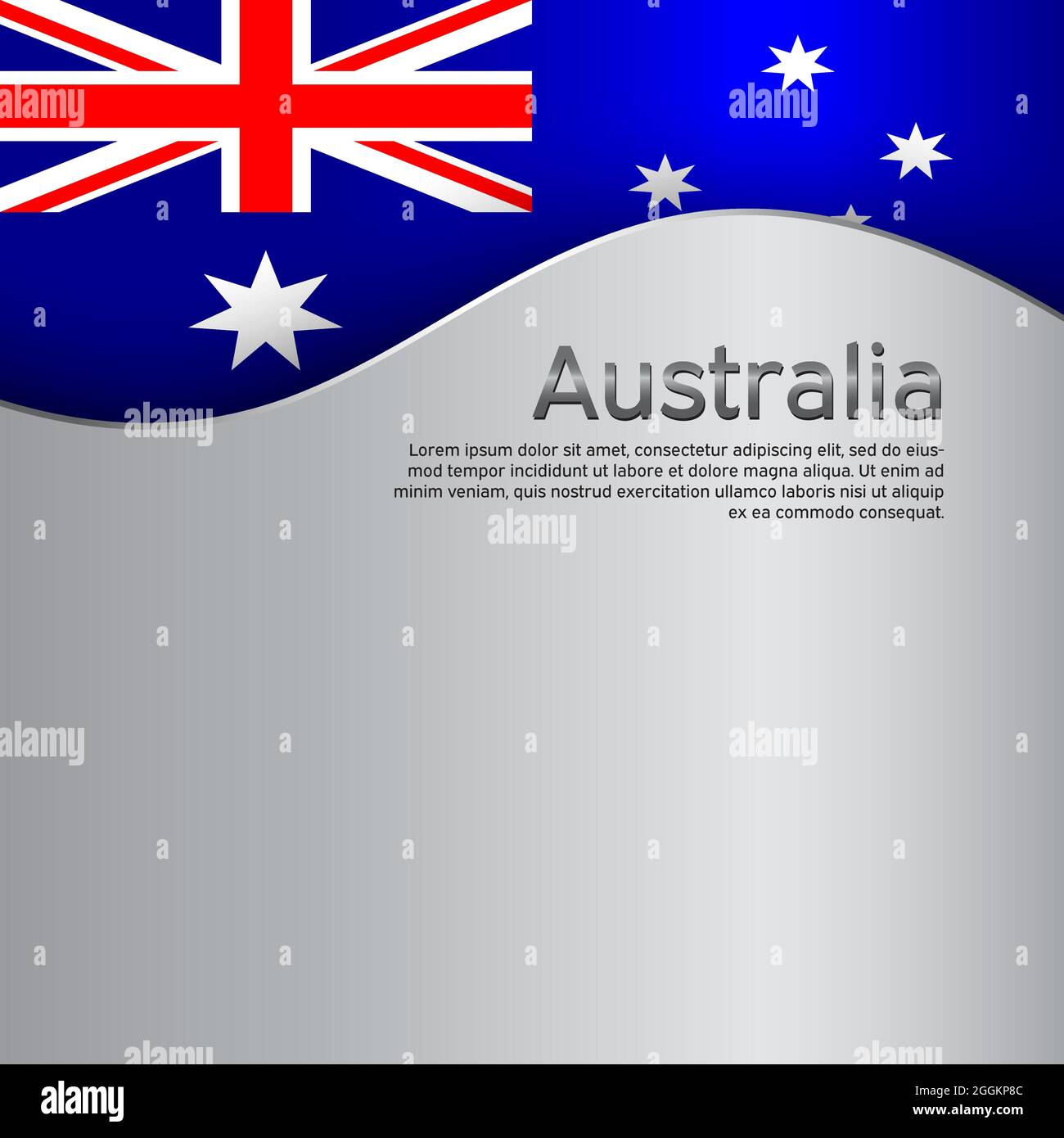 Australia flag on a metal background. National poster design. Business ...