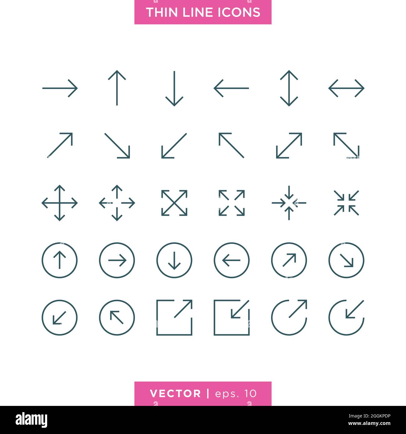 Set of arrow icon vector stock illustration design template. Editable ...