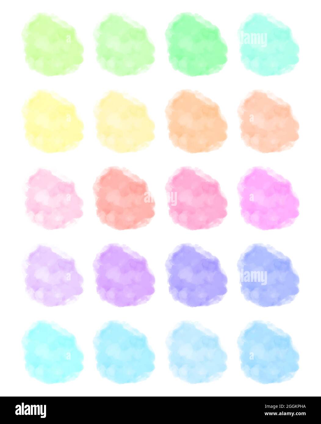 Watercolor Background Illustration Set in Every Color Stock Vector ...