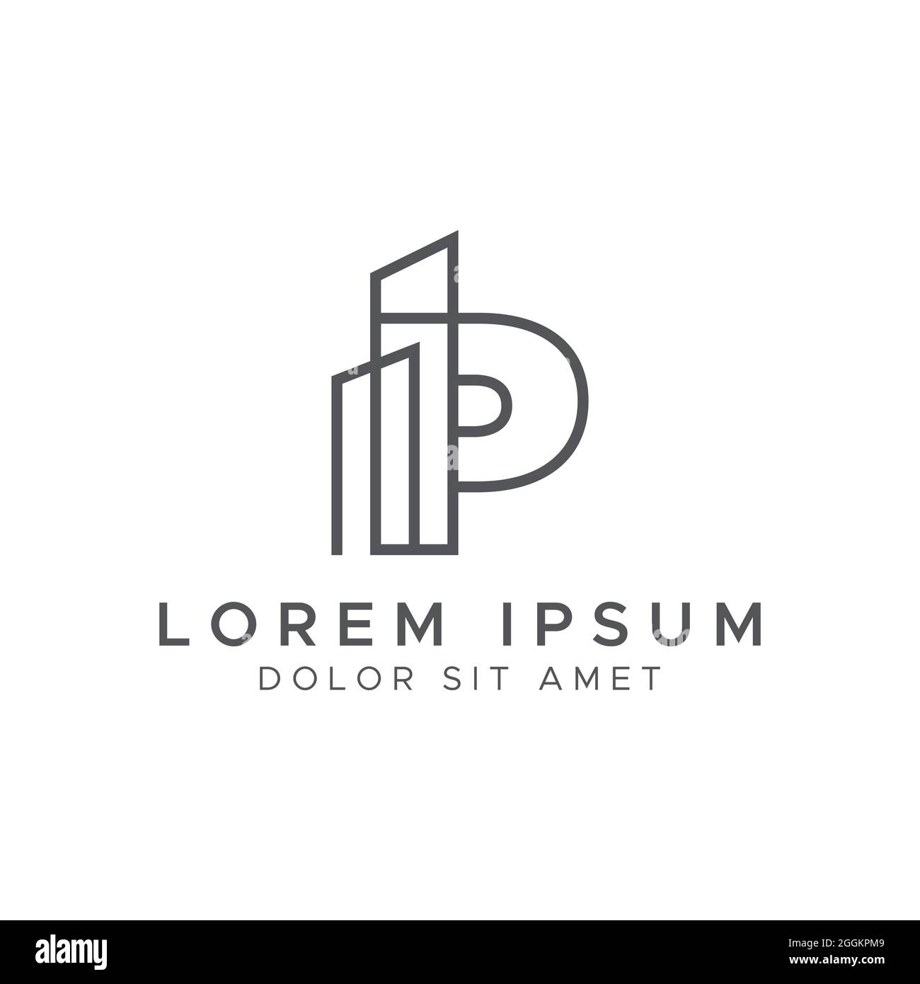 P building logo Stock Vector Images - Alamy