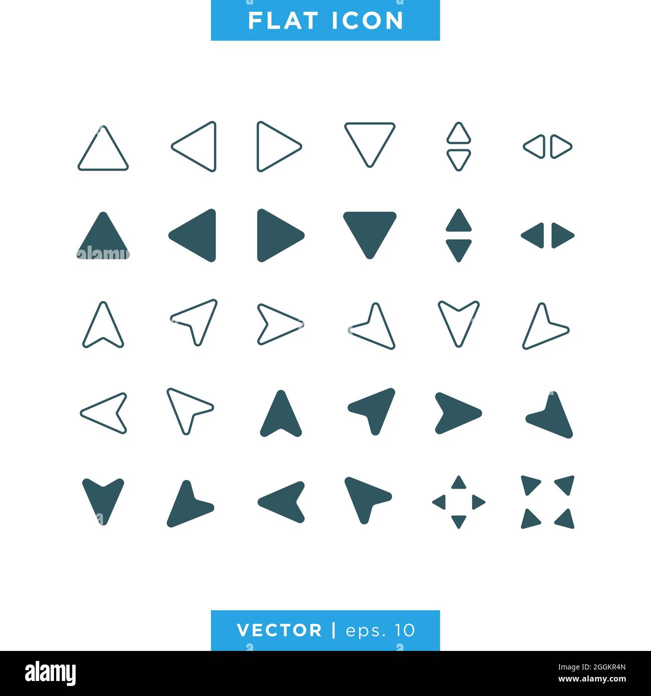 Set of arrow icon vector stock illustration design template. Editable ...