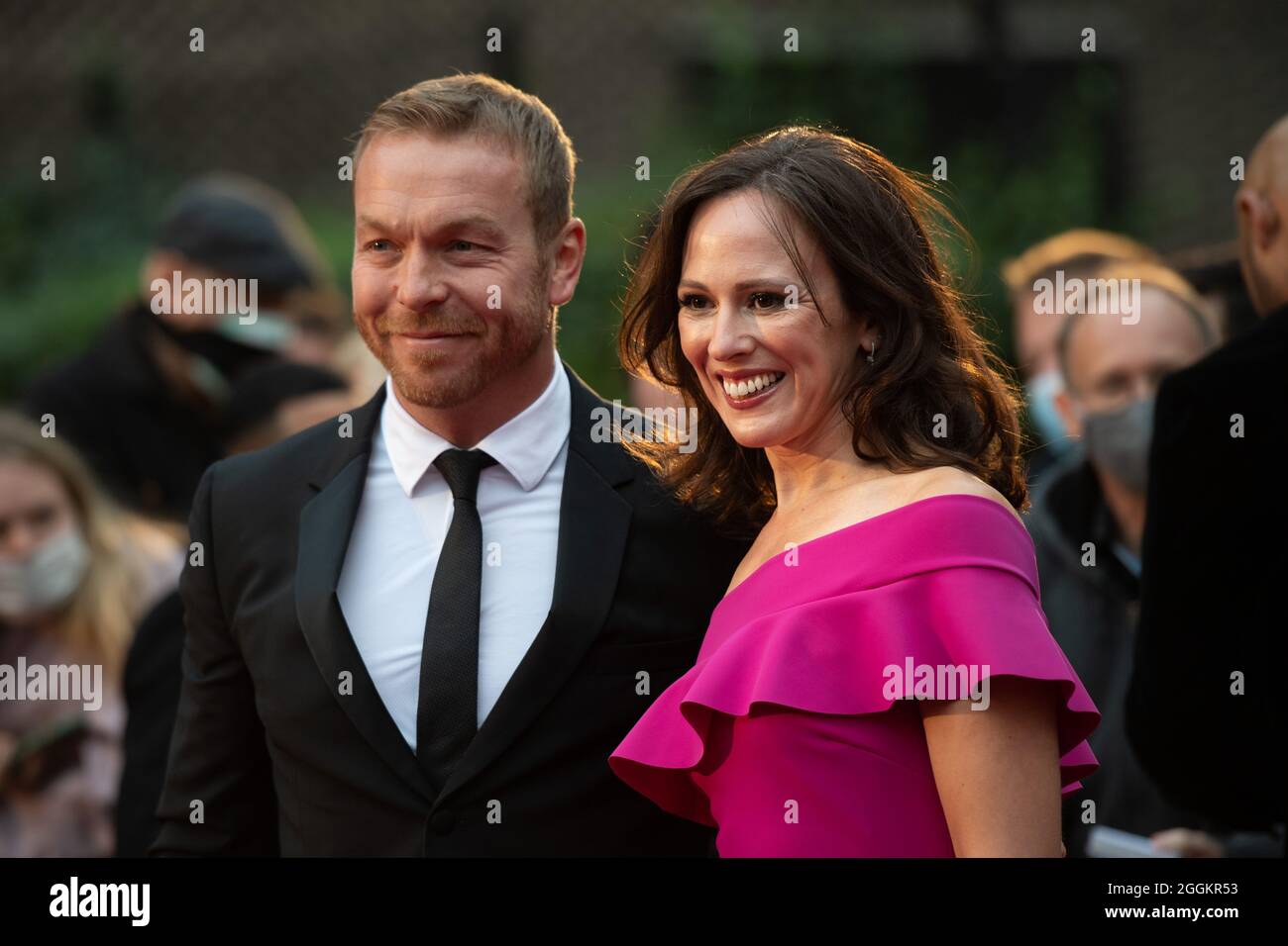 London, UK. 1 September 2021. Sarra Kemp and Chris Hoy arriving at the ...