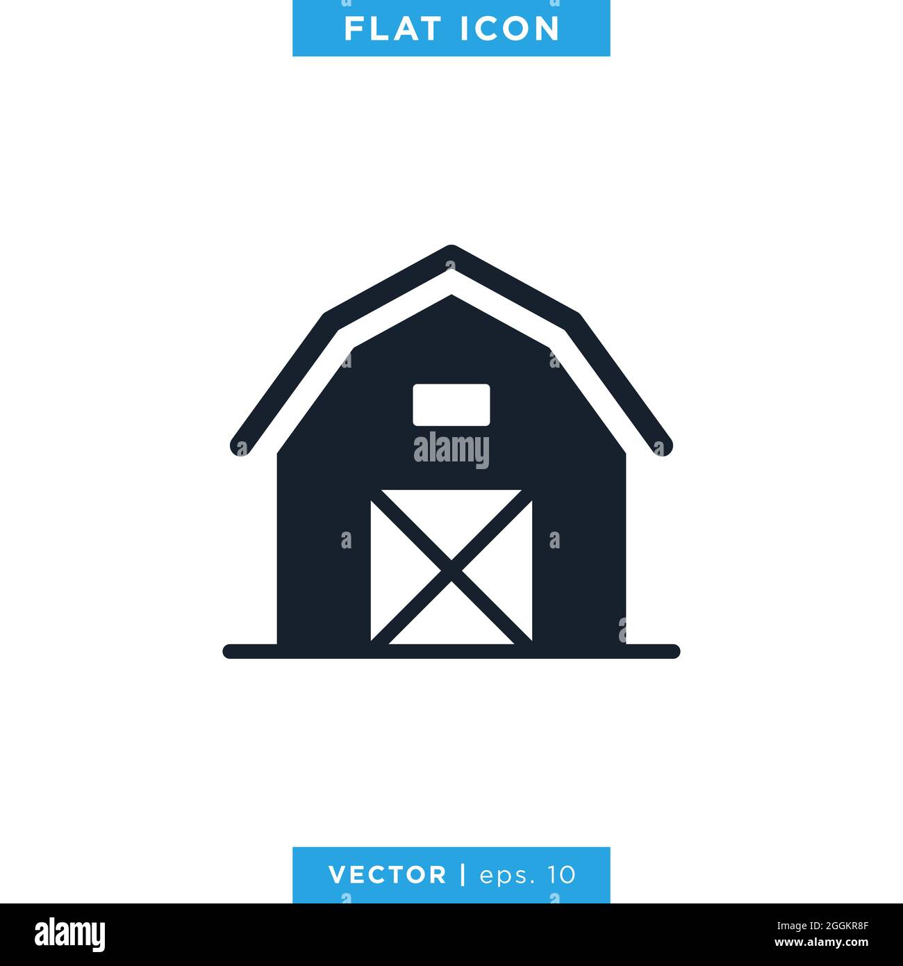 Barn icon vector stock illustration design template. Editable vector ...