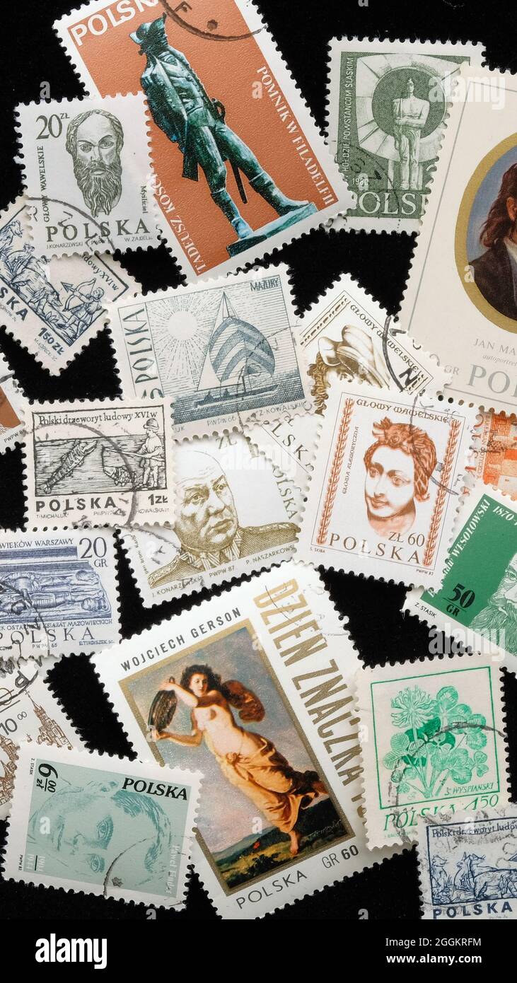 Polish stamps hi-res stock photography and images - Alamy