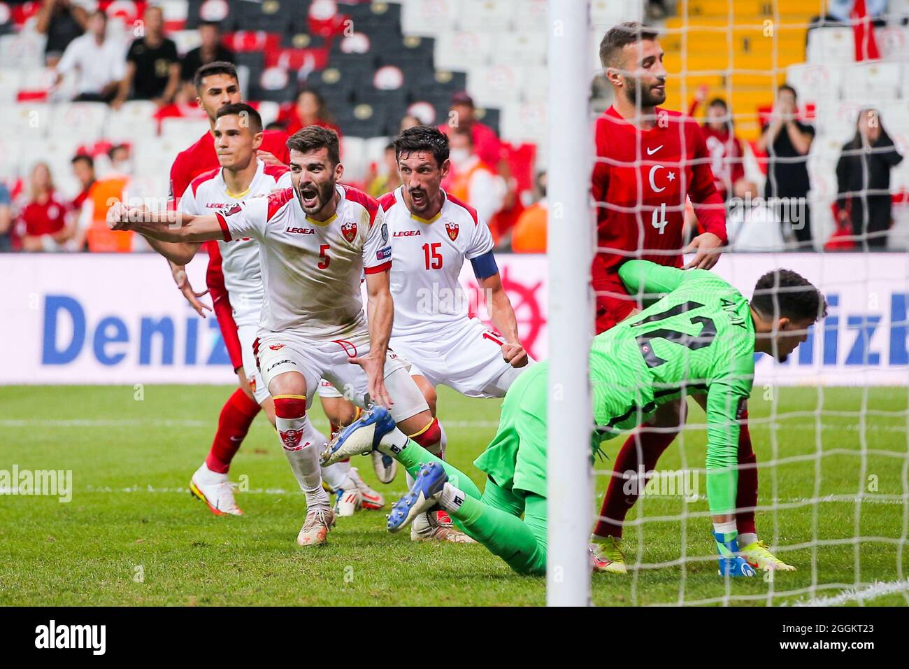 ISTANBUL, TURKEY - SEPTEMBER 1: Igor Vujacic of Montenegro celebrates ...