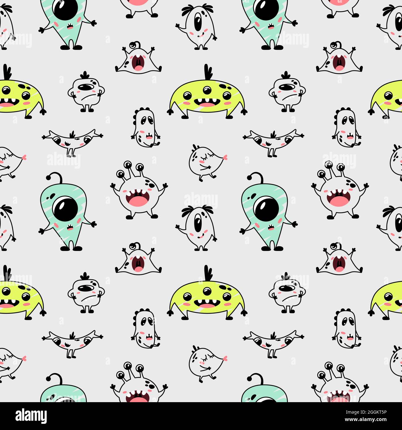 Monsters pattern hi-res stock photography and images - Alamy