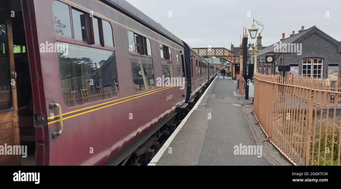 Steam train rolling stock Pullman coach, Kidderminster, Worcestershire ...