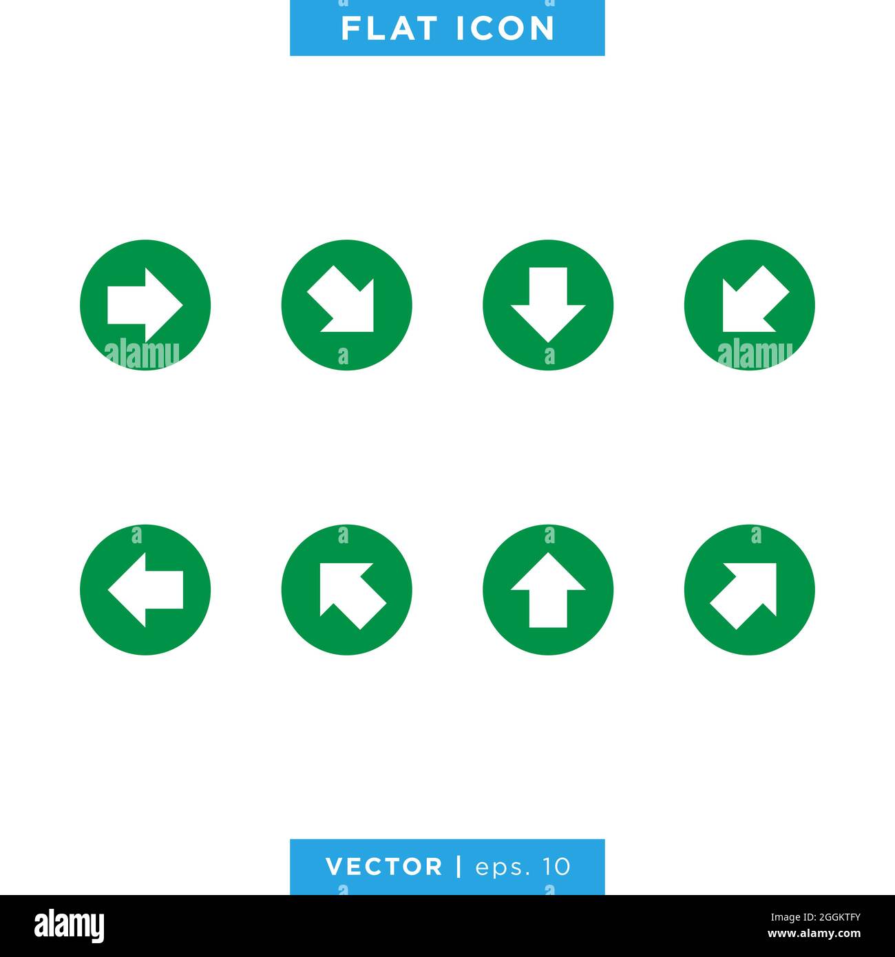 Set of arrow icon vector stock illustration design template. Editable ...