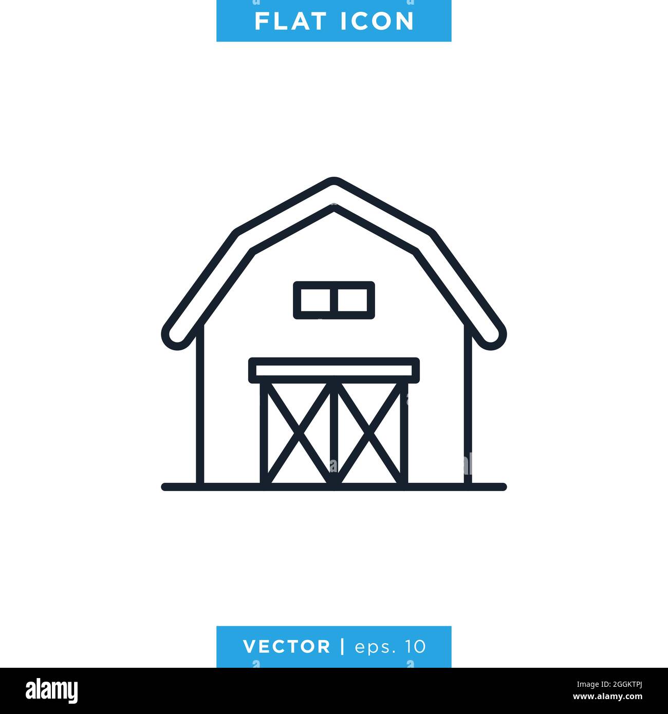 Barn icon vector stock illustration design template. Editable vector ...