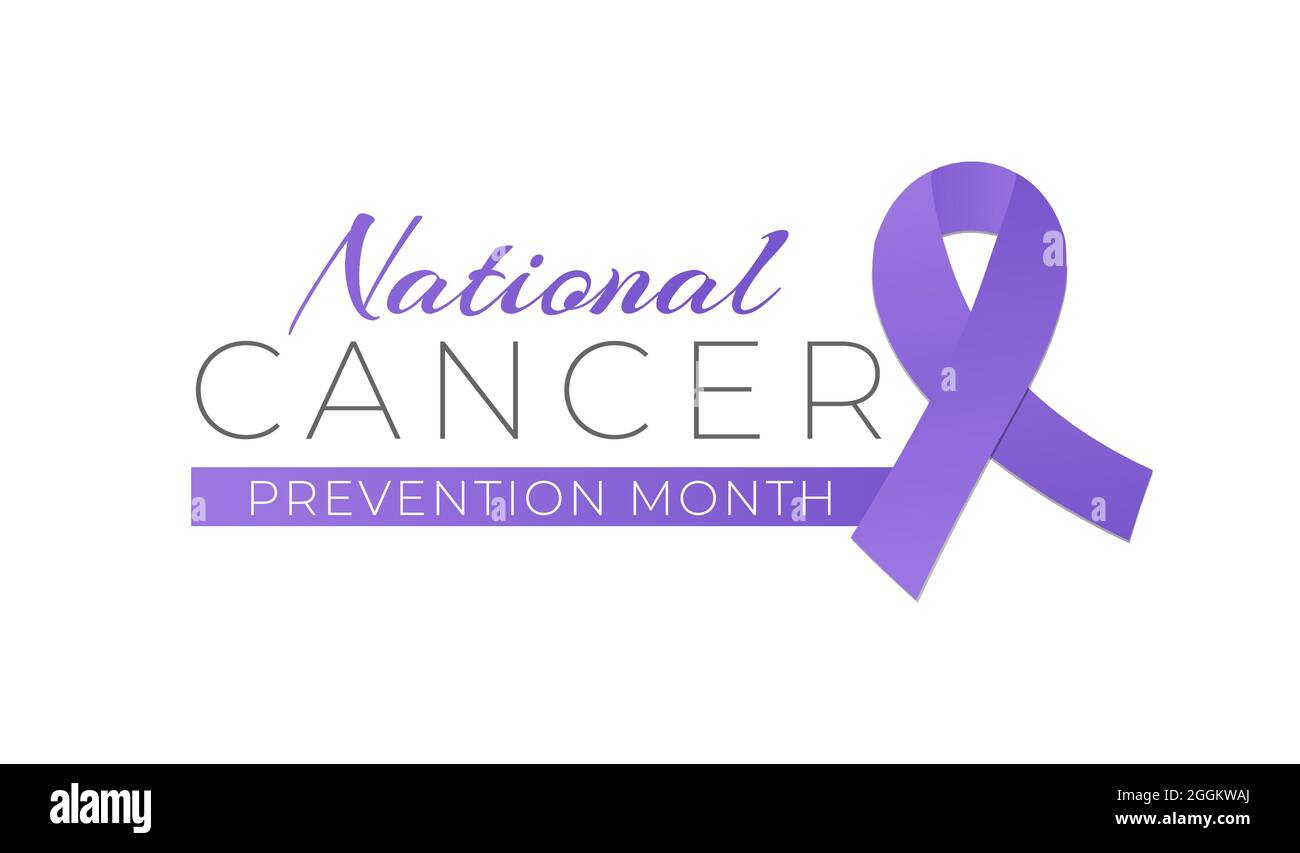 National Cancer Prevention Month Awareness Isolated Logo Icon Sign ...