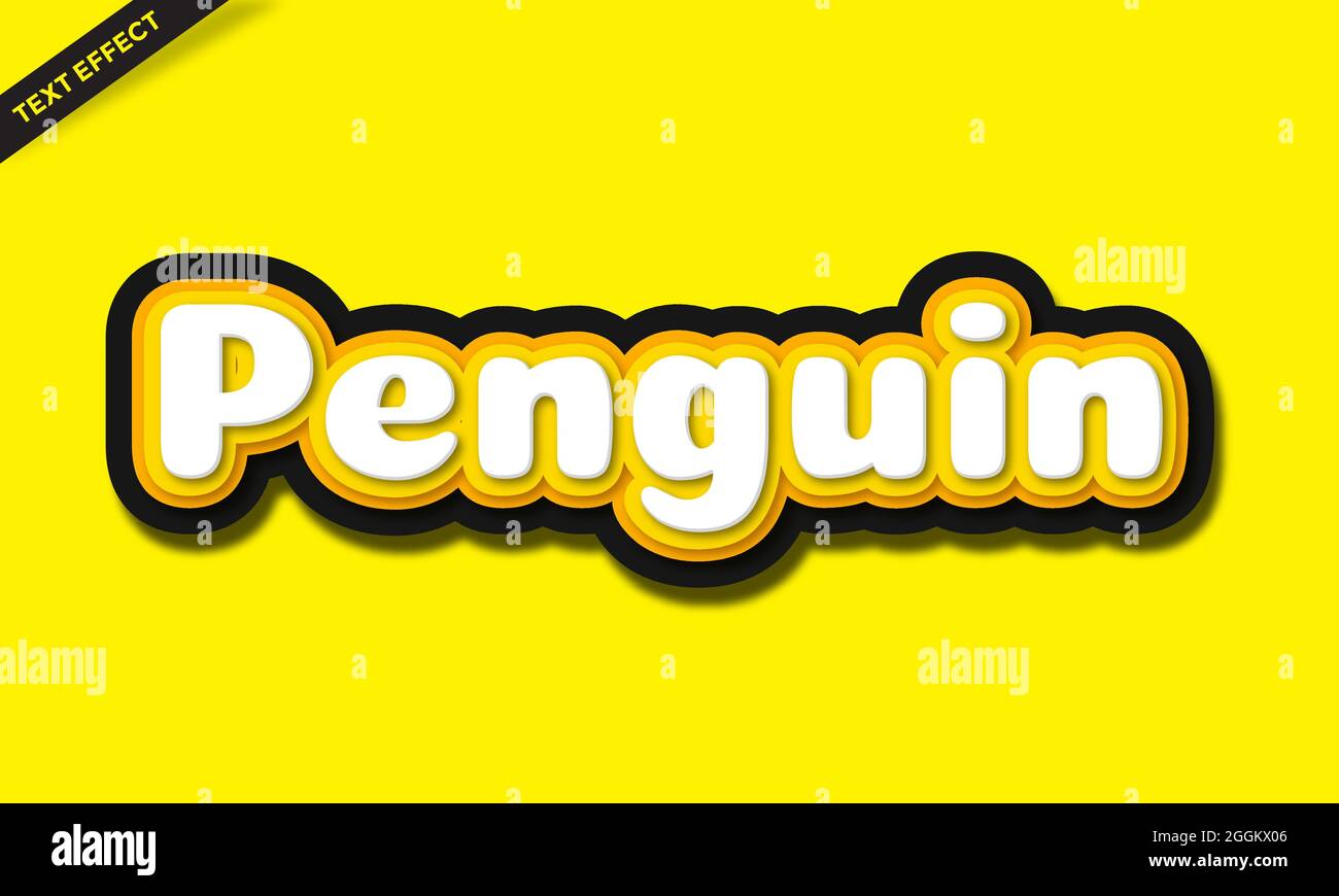 Penguin typography Stock Vector Images - Alamy