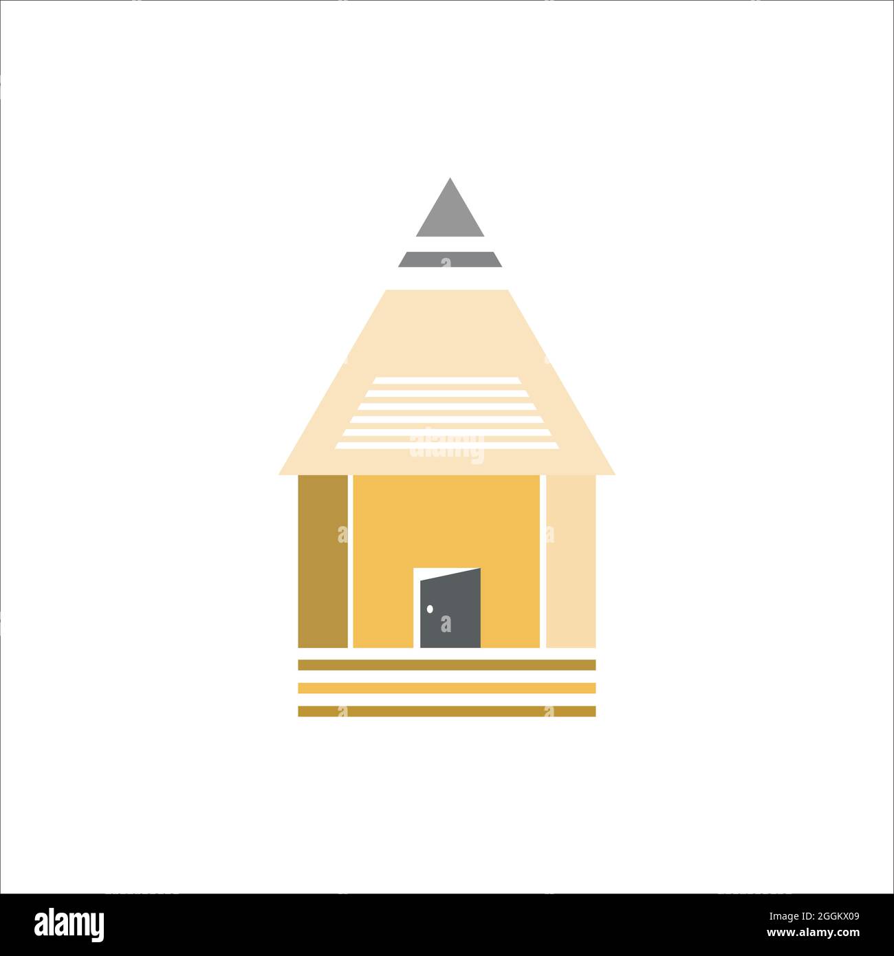 Pencil house logo design. Easy to change colors Stock Vector Image ...