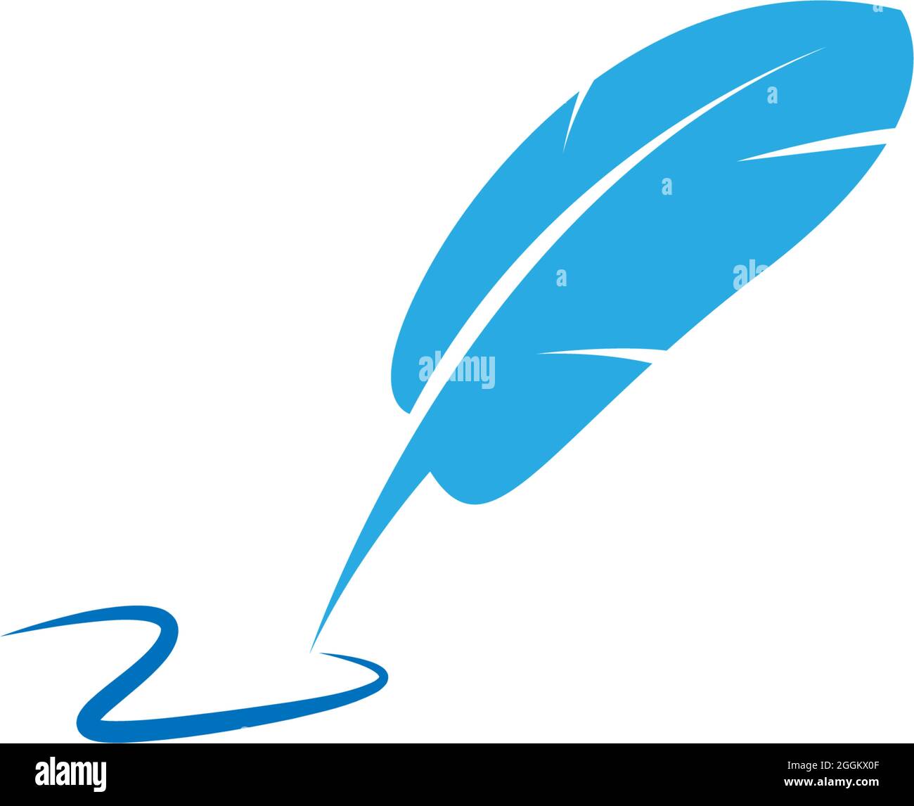 Feather icon logo flat design template vector Stock Vector Image & Art ...