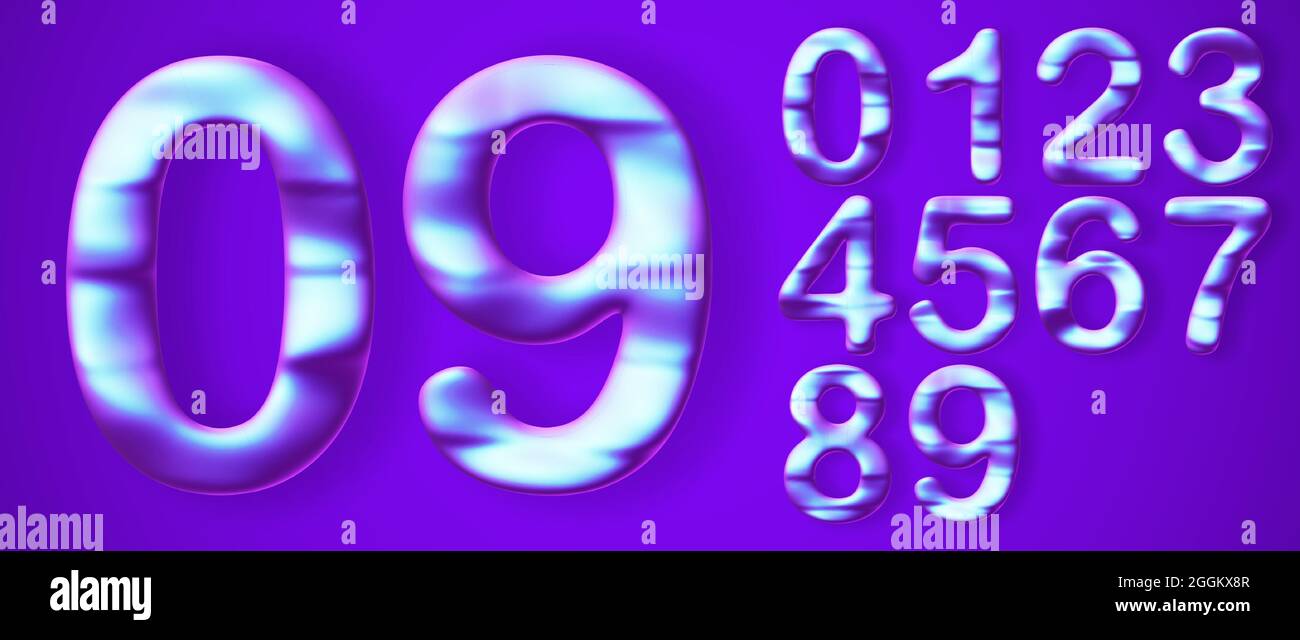 Futuristic numbers in cryptocurrency, blockchain or information ...