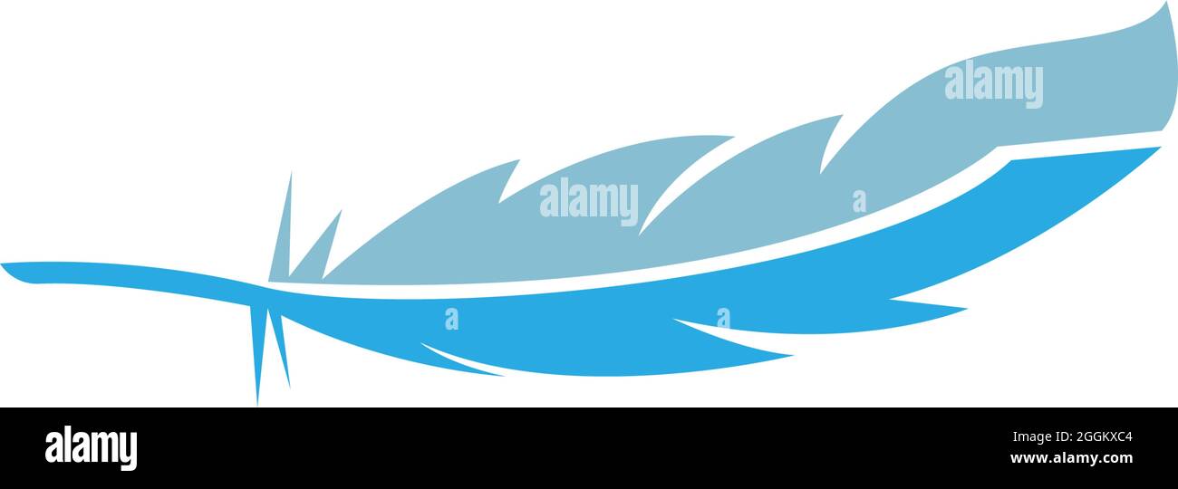 Feather icon logo flat design template vector Stock Vector Image & Art ...