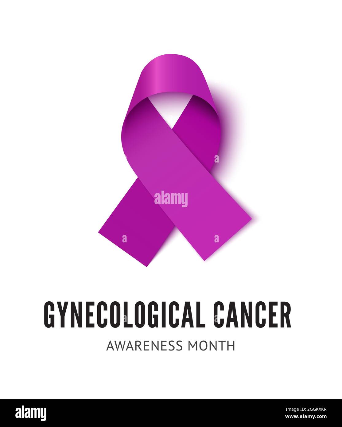 Gynecological cancer awareness ribbon vector illustration isolated on ...