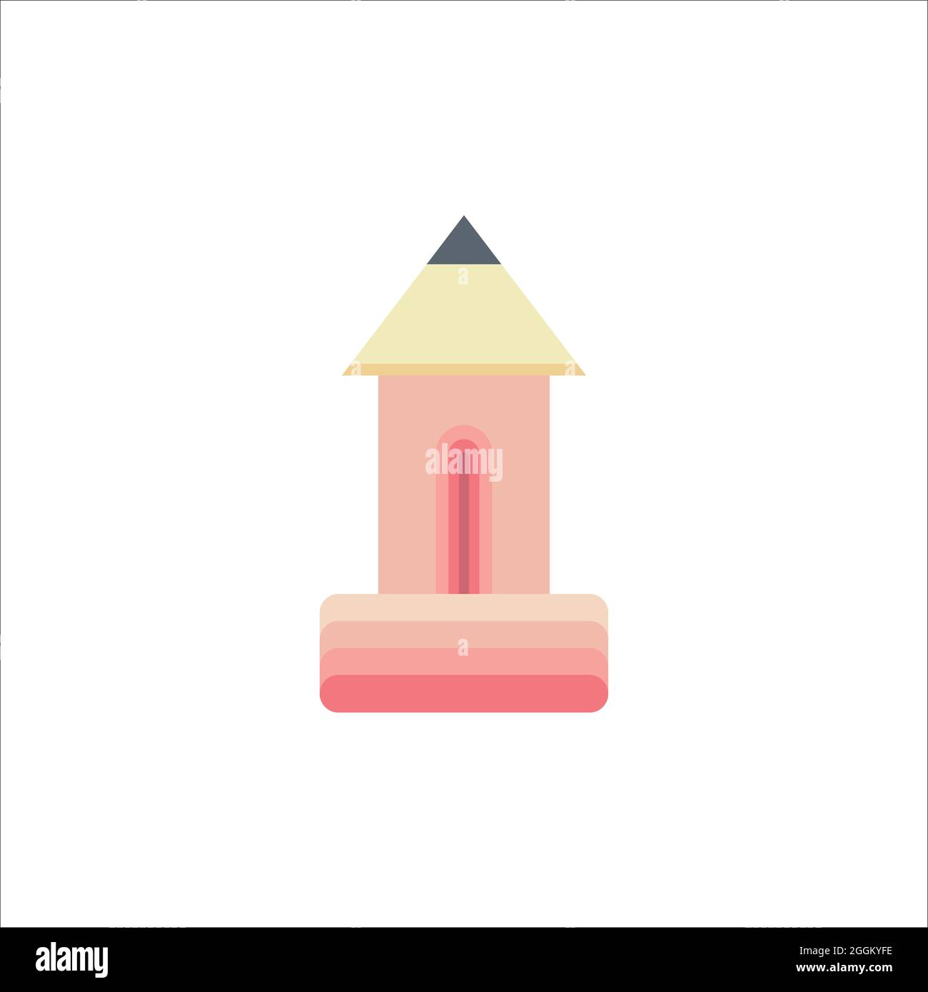 Pencil house logo design. Easy to change colors Stock Vector Image ...