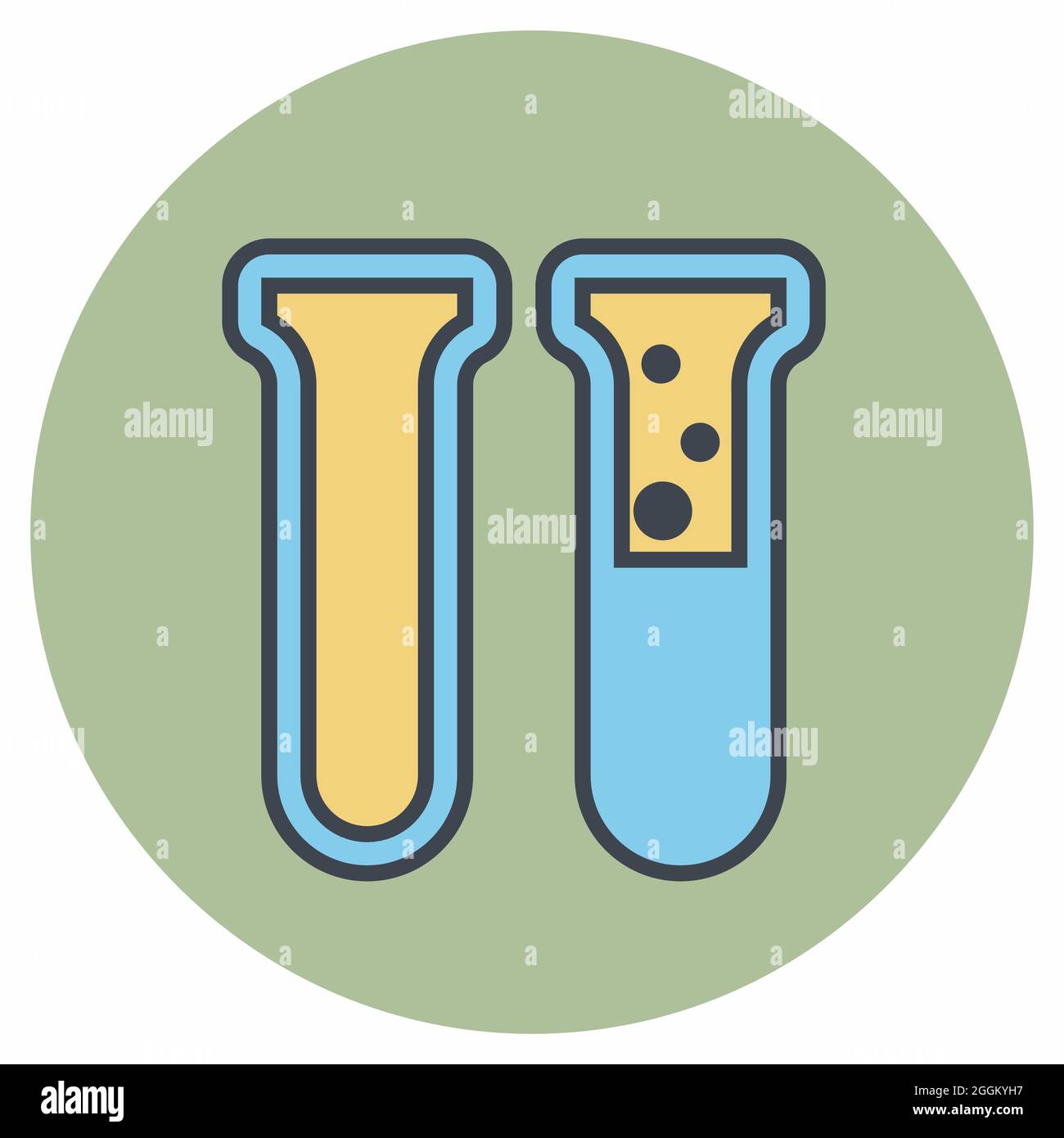 Icon Vector of Vials 3 - Color Mate Style - Simple illustration ...